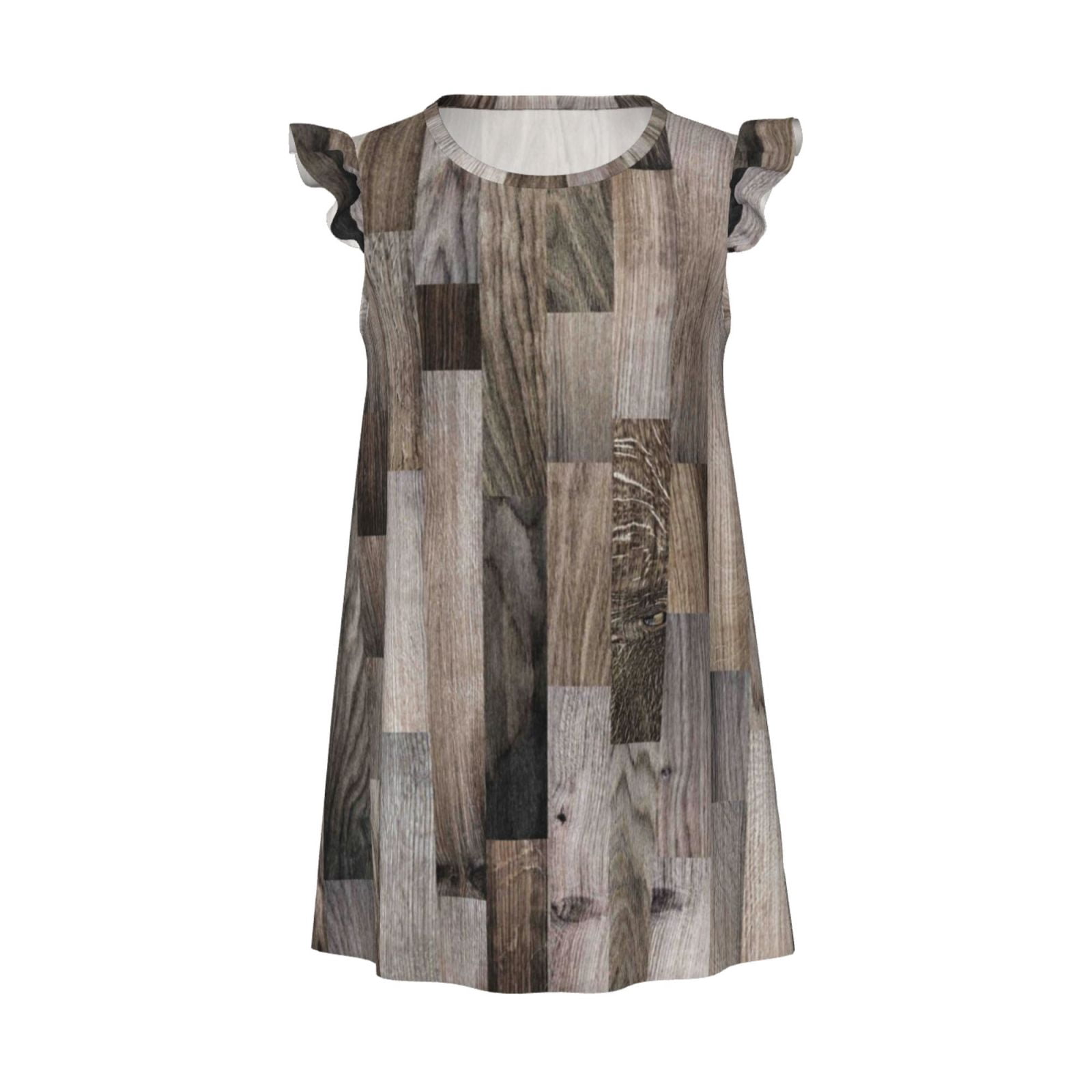 Xecao Wooden Texture Nightgowns for Girls: Elegant Princess Pajama ...