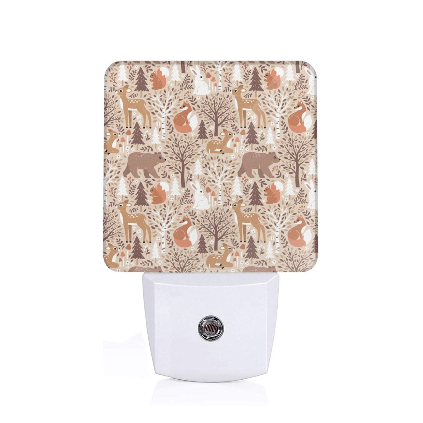 Xecao Woodland Animals in Neutral Tones for Night Light - a Wall ...