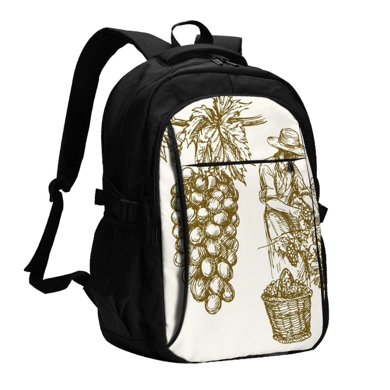 Xecao Workers Cutting Grapes From Vineyard for Travel Laptop Backpack ...