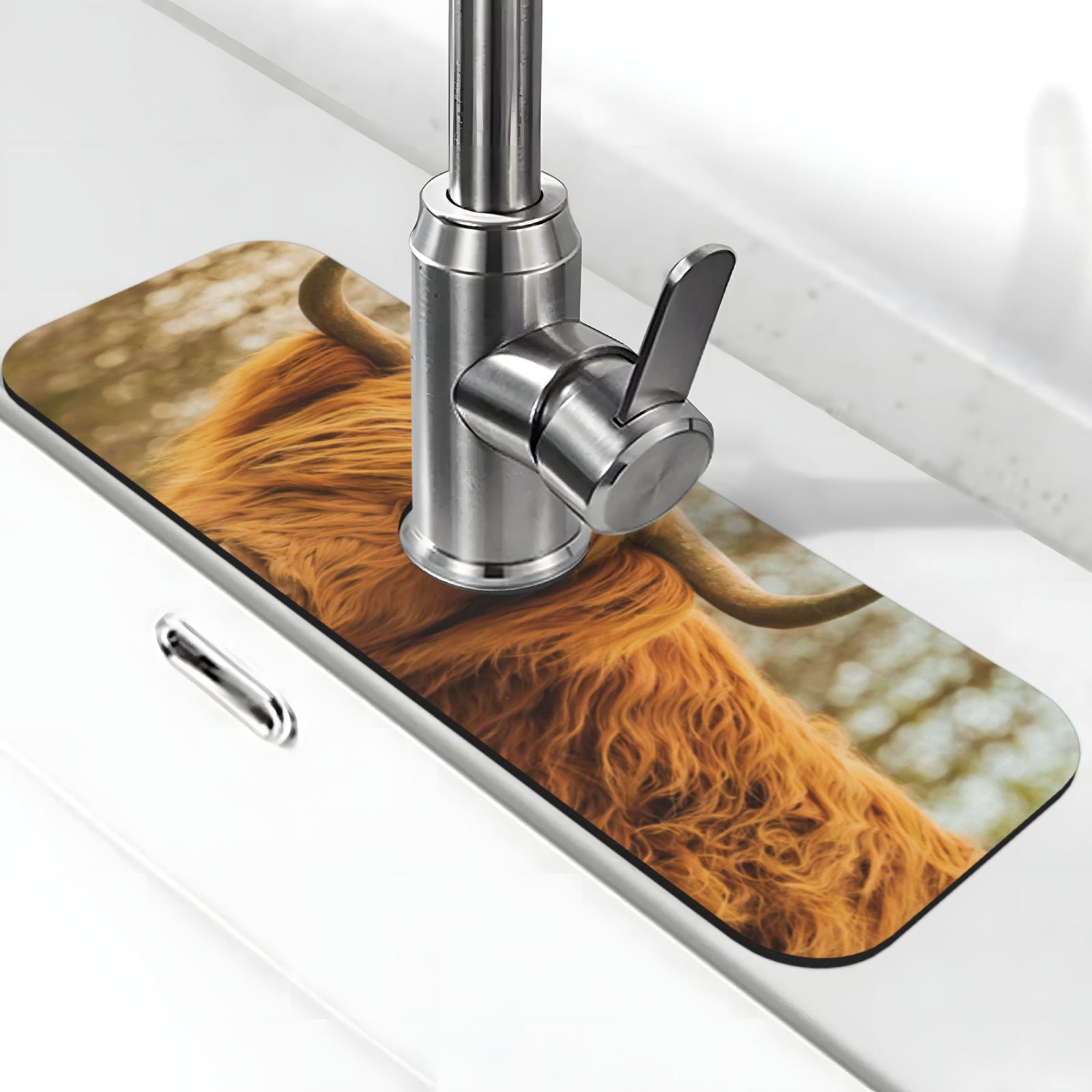 Xecao Yak for Kitchen Sink Splash Guard Faucet Mat , Faucet Guard ...