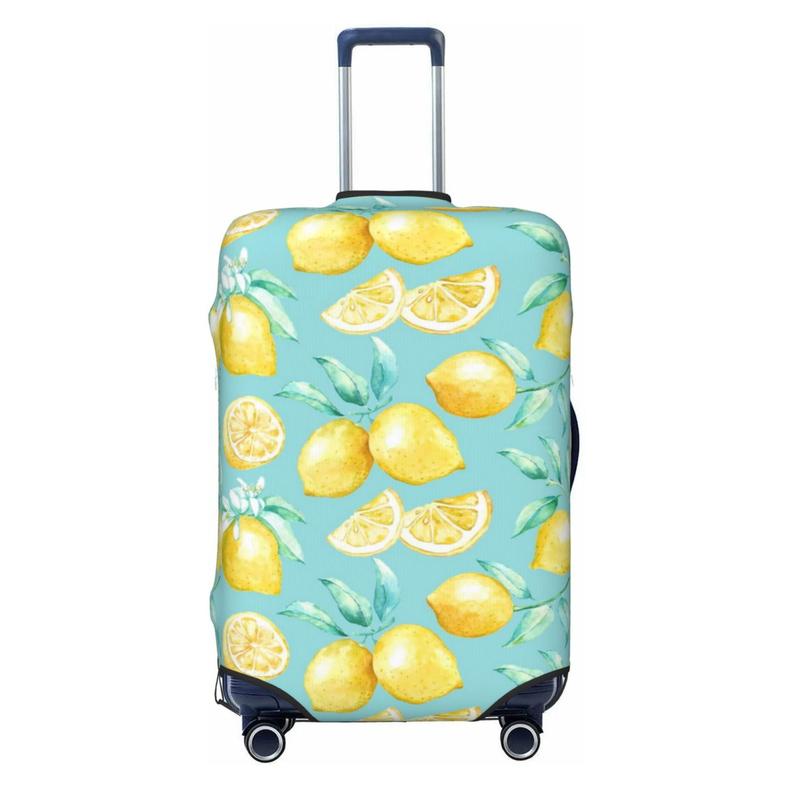 Xecao Yellow Lemon print Elastic Luggage Cover, with double-sided print ...