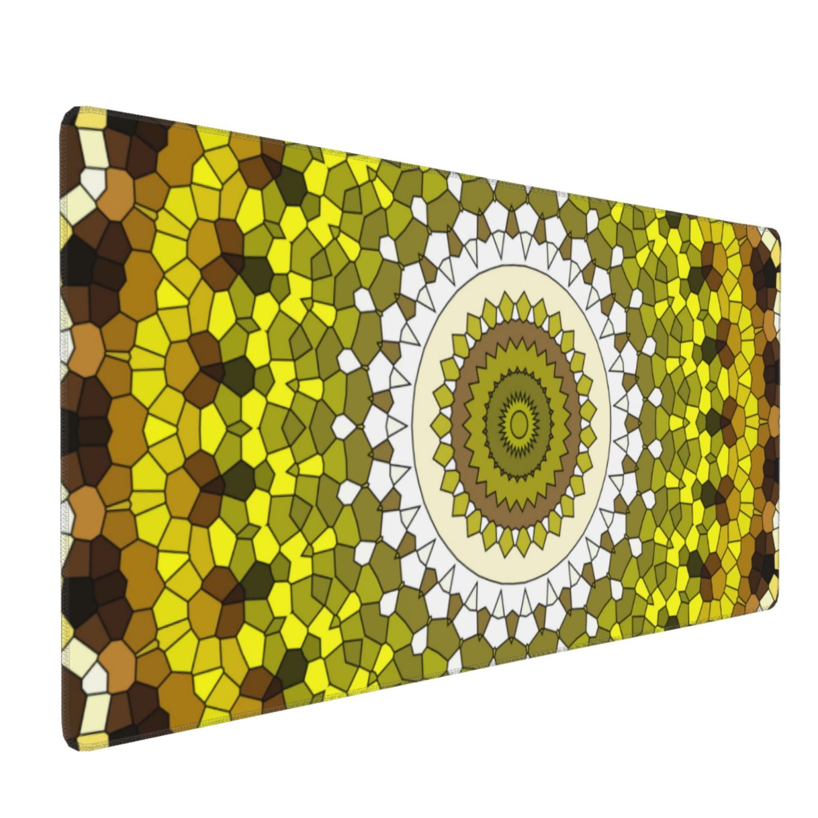 Xecao Yellow Mandala Print Large Mouse Pad, 16x35.5in Mousepad ...