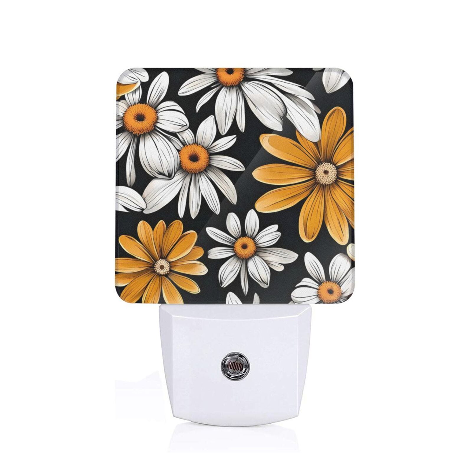 Xecao Yellow White Daisy Pattern for Night Light - a Wall-mounted LED ...