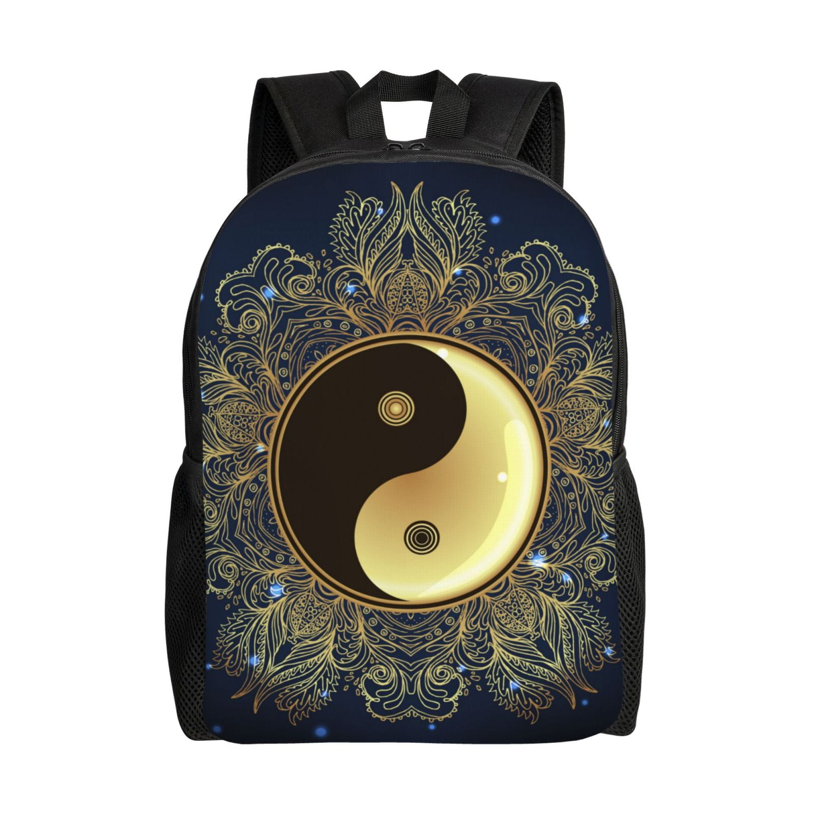 Xecao Yin And Yang Mandala Print School Backpack with Laptop ...