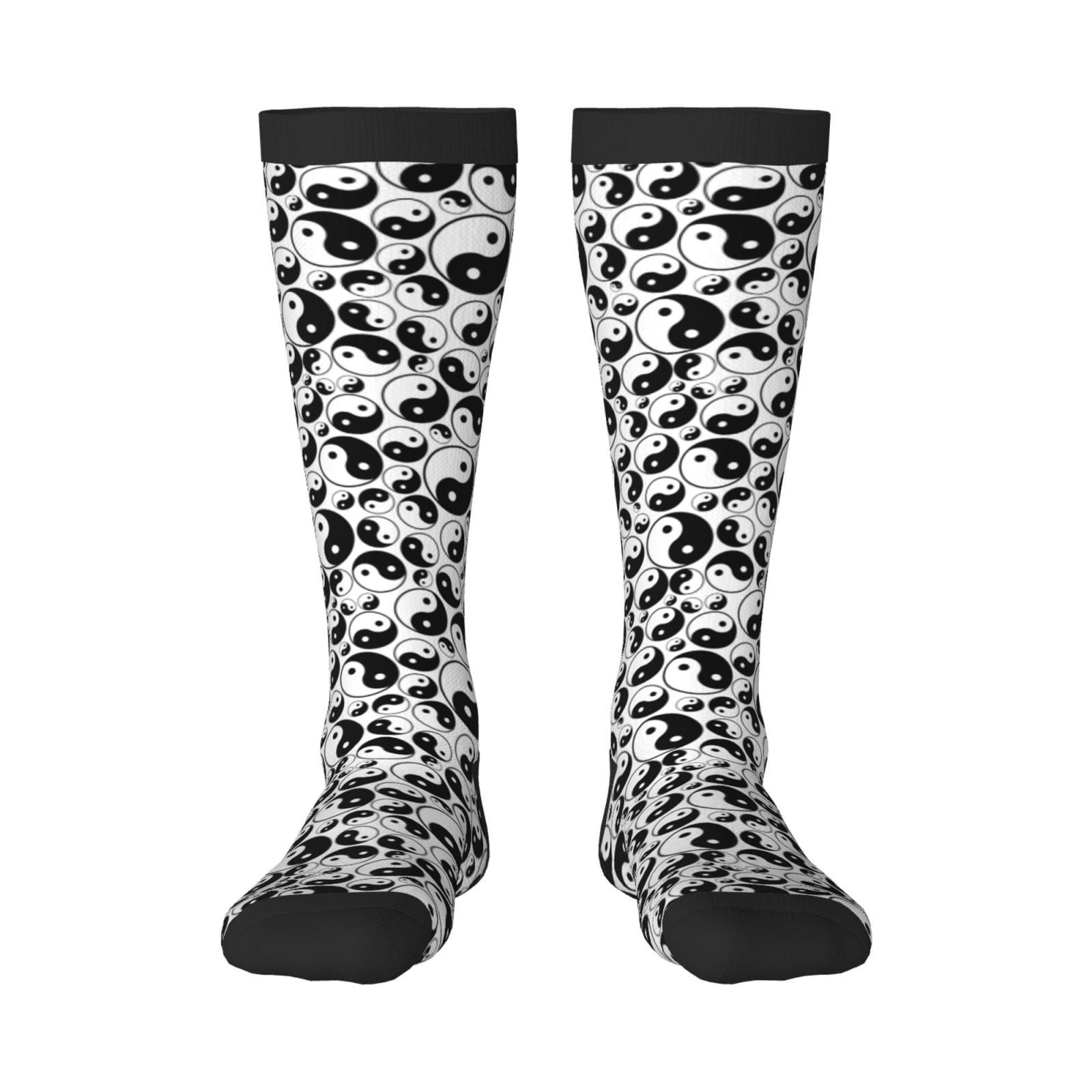 Xecao Yin And Yang Print Compression Socks for Both Men And Women for ...