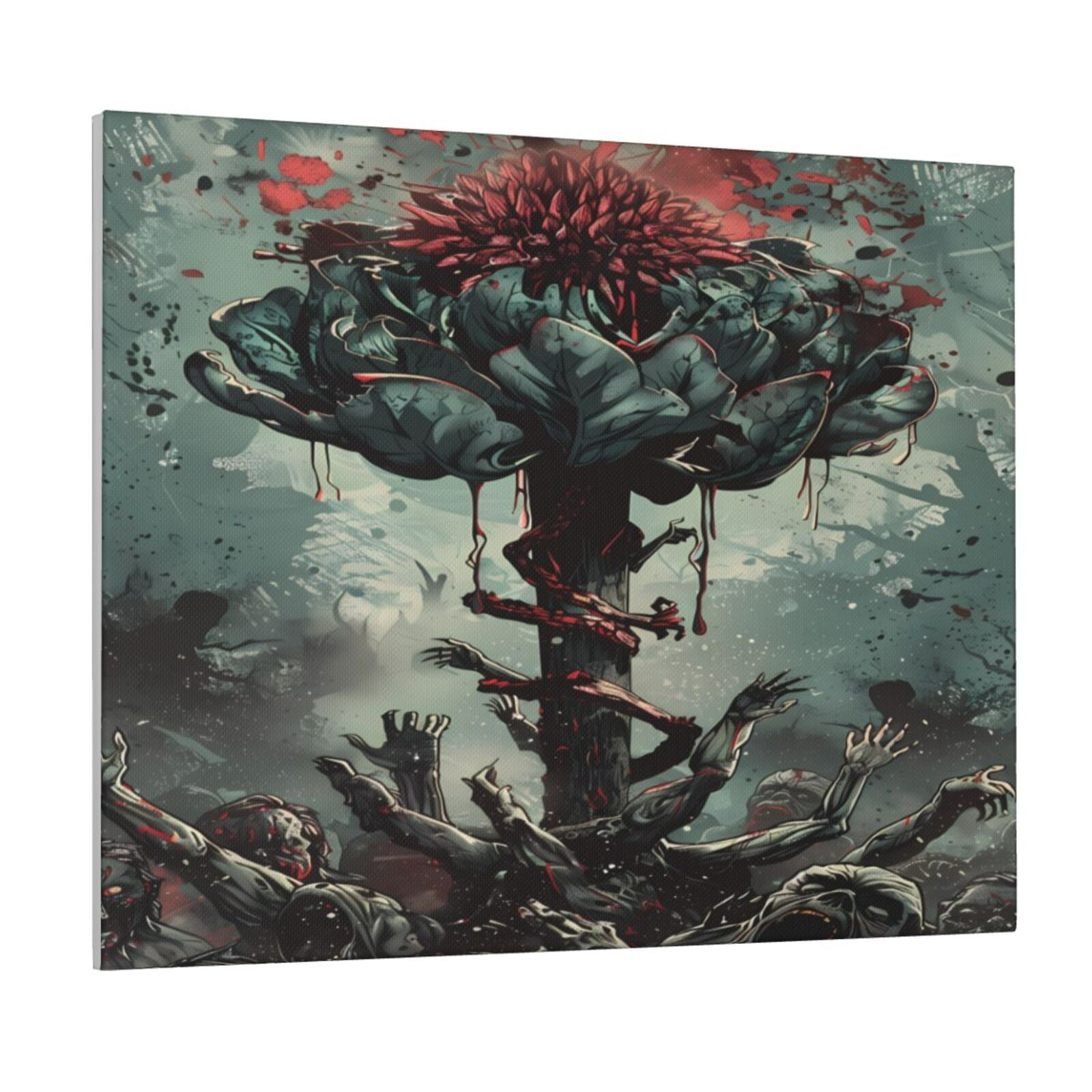 Xecao Zombie Flower Apocalypse for Waterproof Framed Canvas Art ...