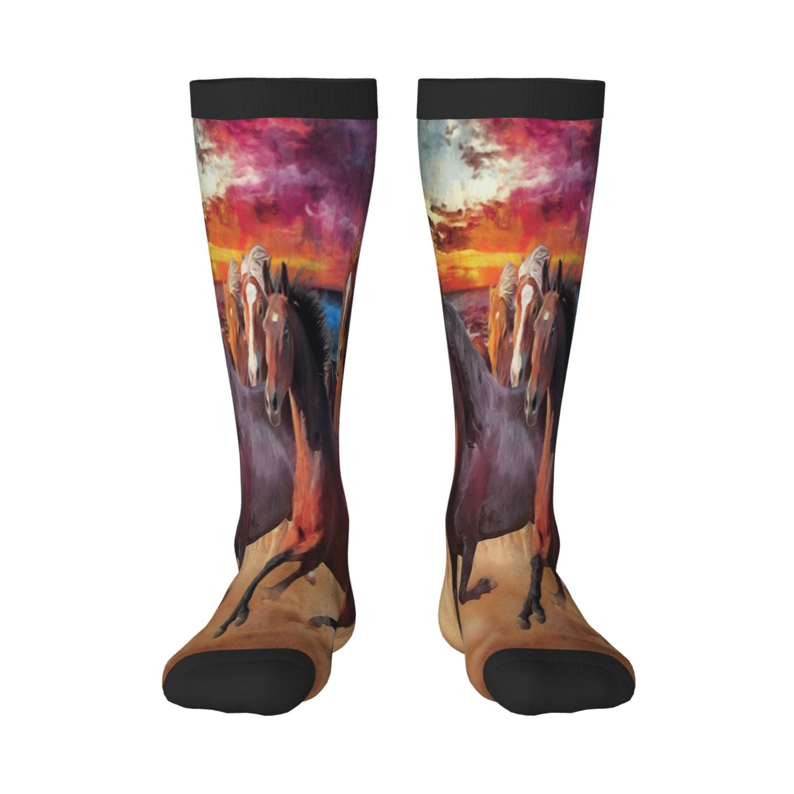 Xecao a herd of horses Print Compression Socks for Both Men And Women ...