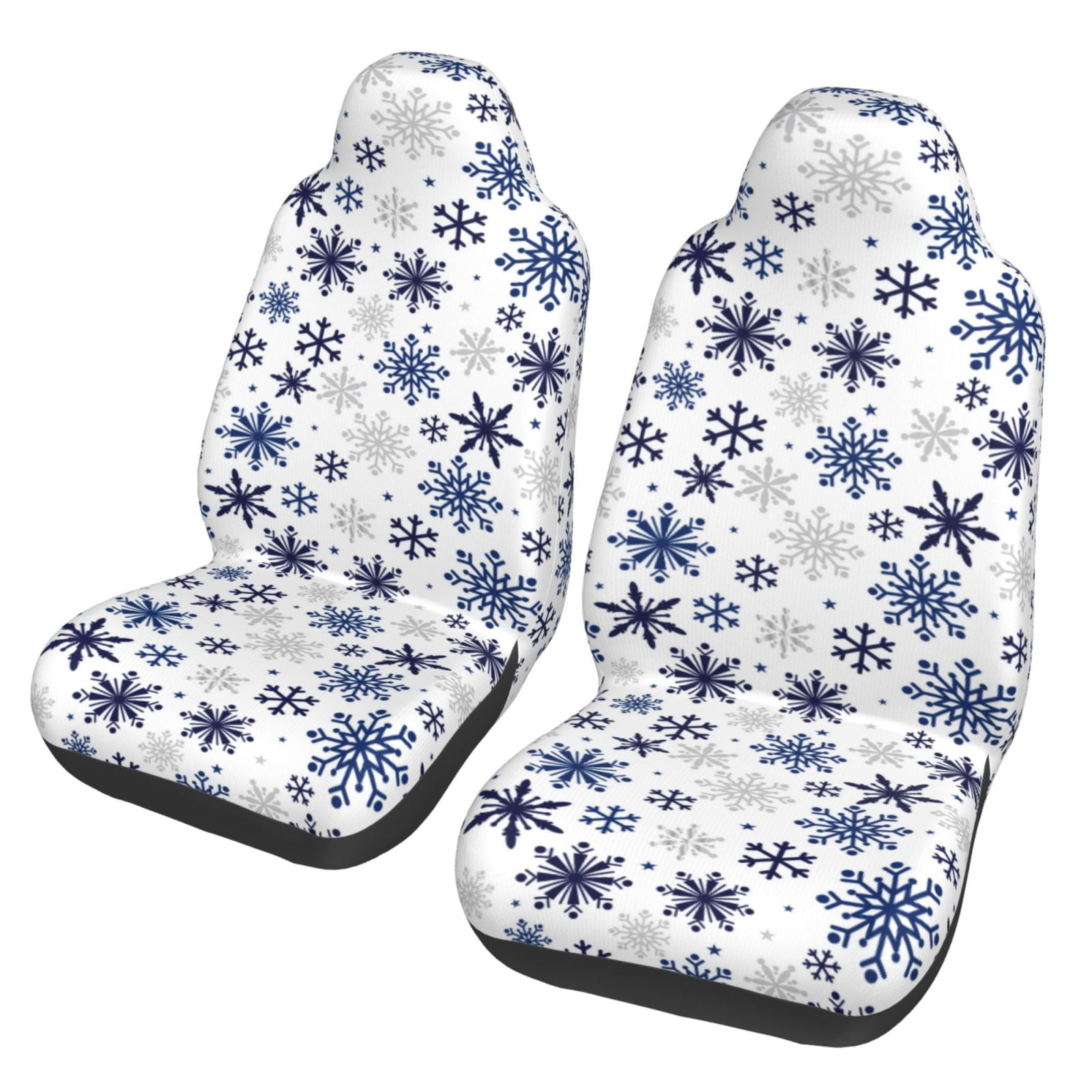 Xecao blue Snowflake Prints Print Car Seat Cover in That Fits Most Cars ...