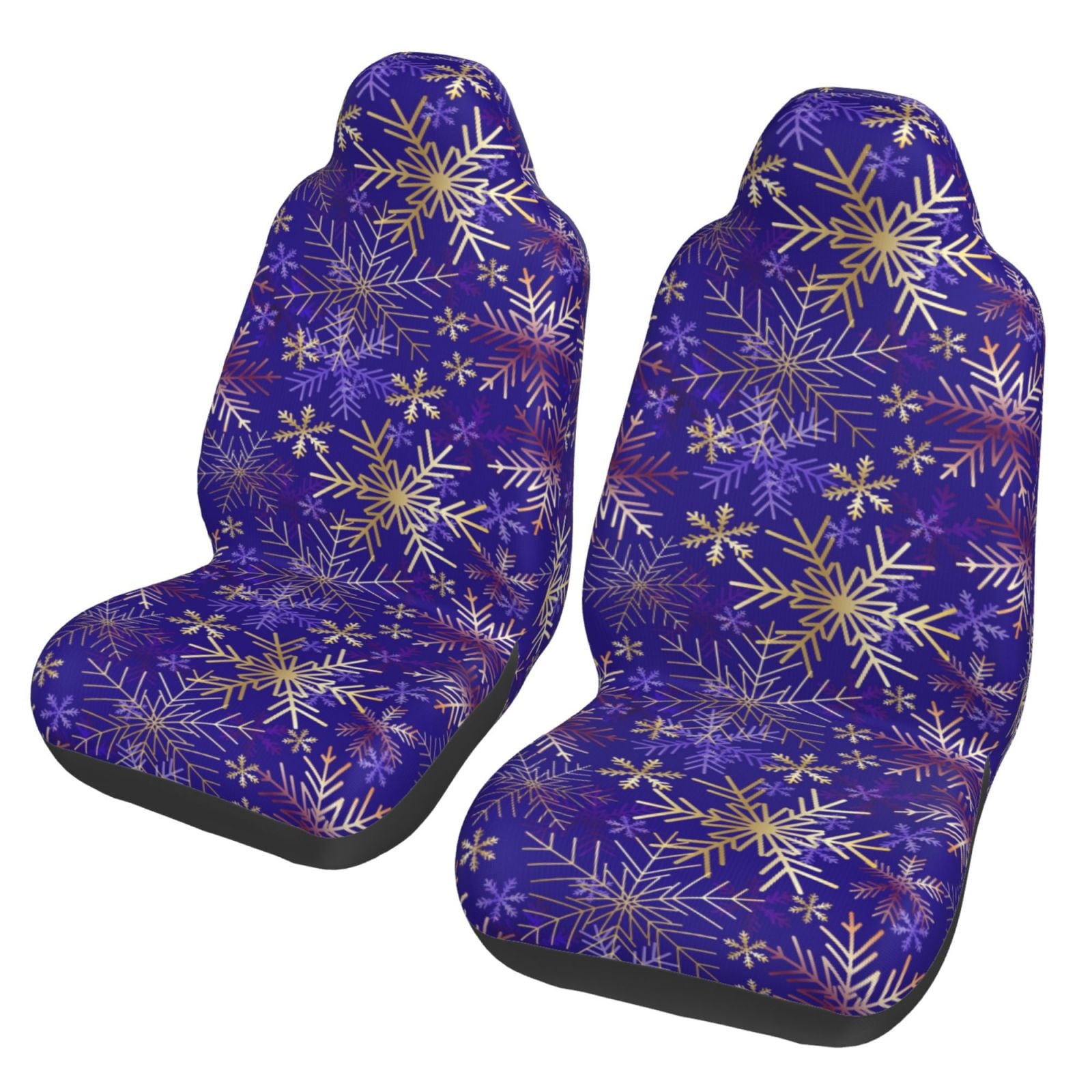 Xecao blue purple Snowflake Print Car Seat Cover in That Fits Most Cars ...