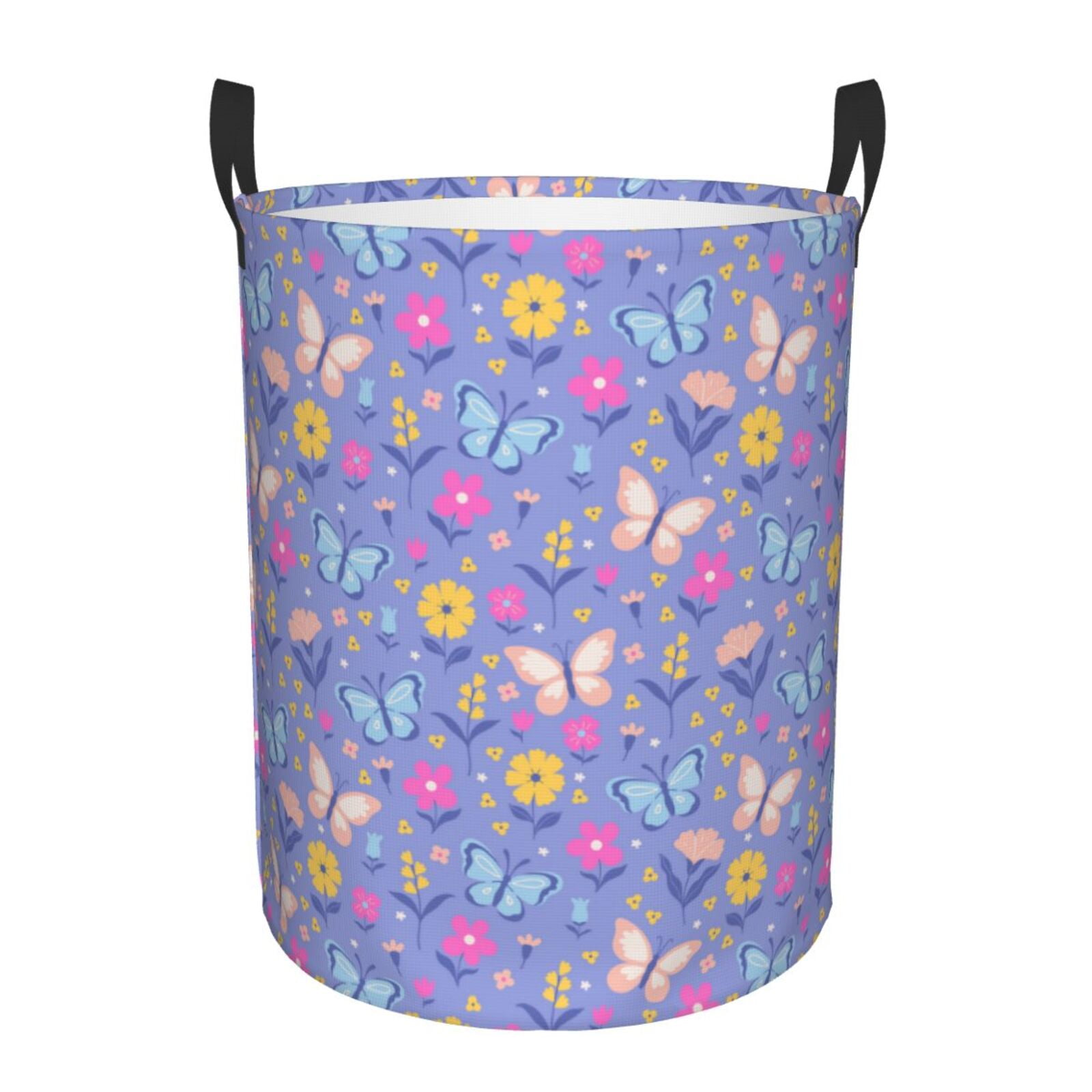 Xecao butterflies and flowers Print Laundry Hamper Basket,designed for ...