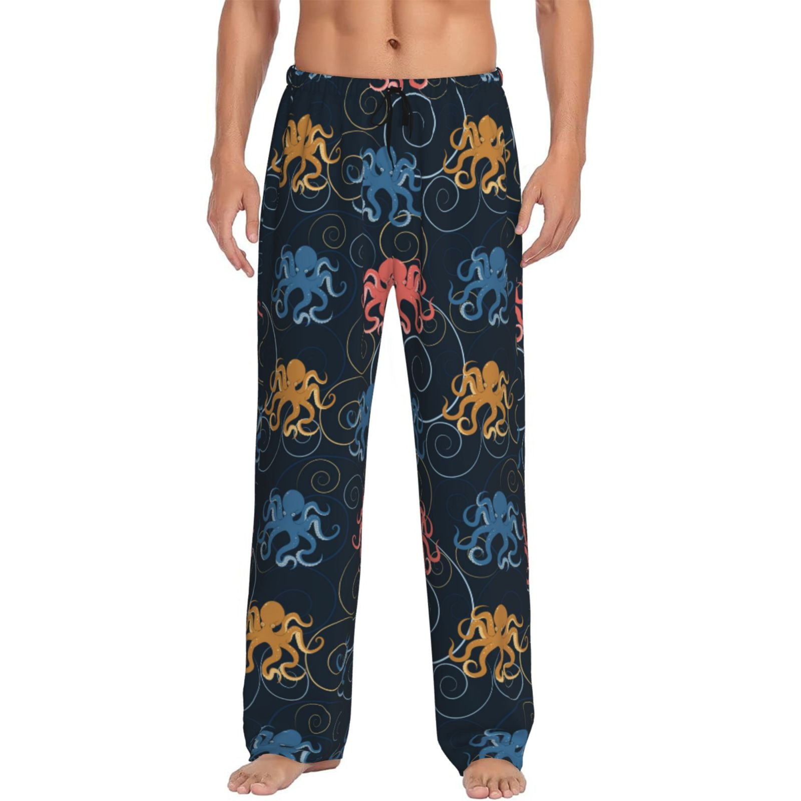 Xecao cartoon doodle octopus Men's Straight Lounge Pajama Pants - The ...