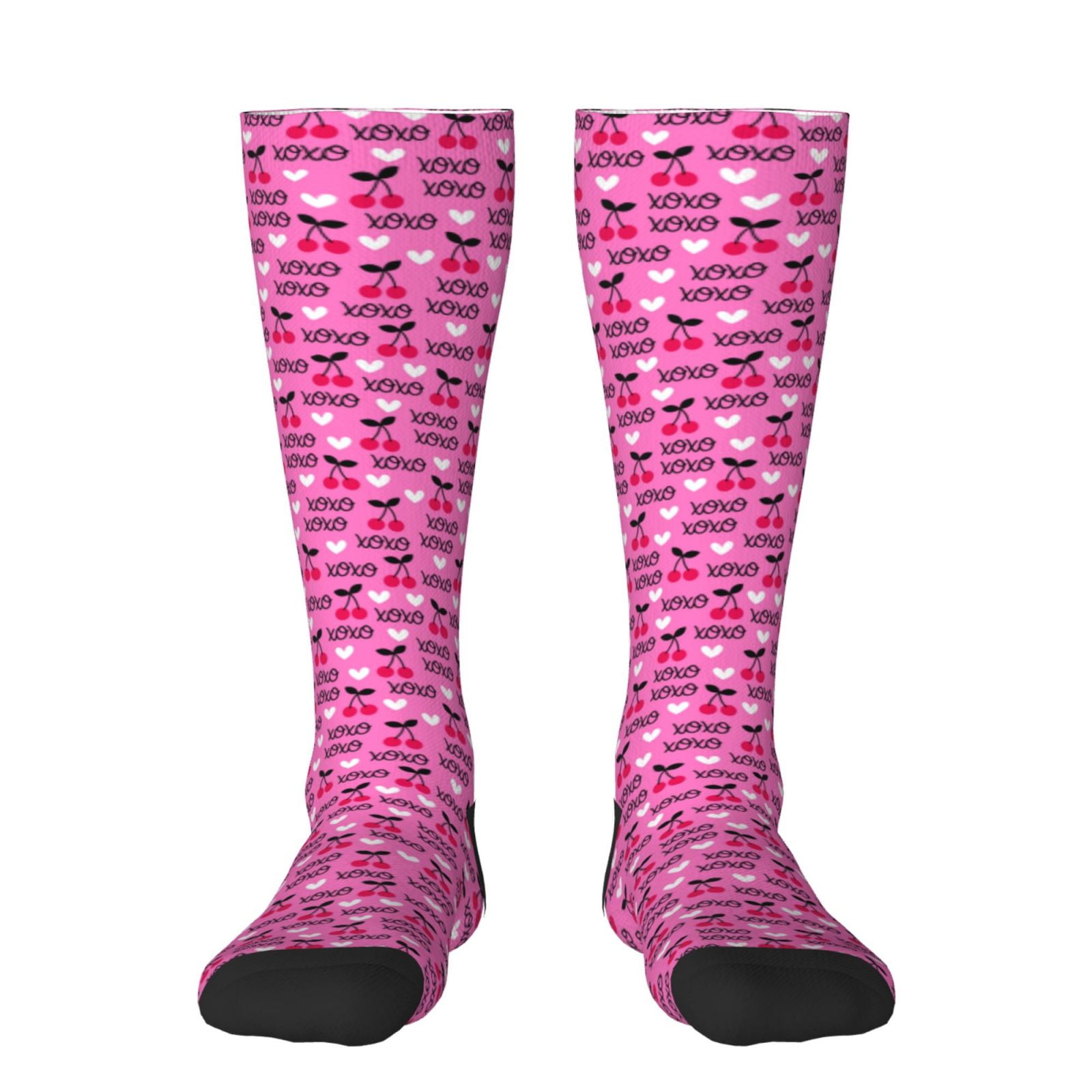 Xecao cherry Print Compression Socks for Both Men And Women for Running ...