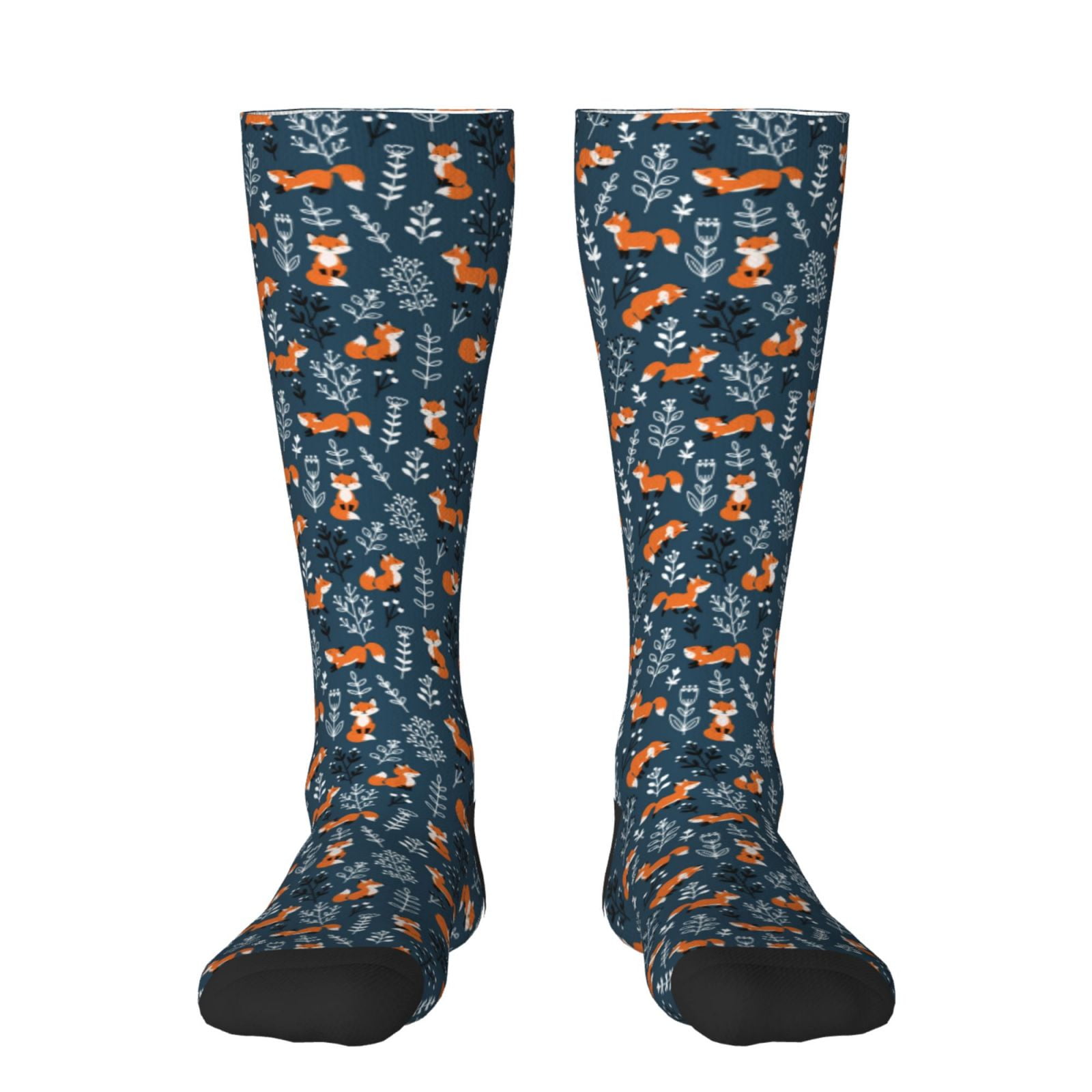 Xecao cute fall fox Print Compression Socks for Both Men And Women for ...
