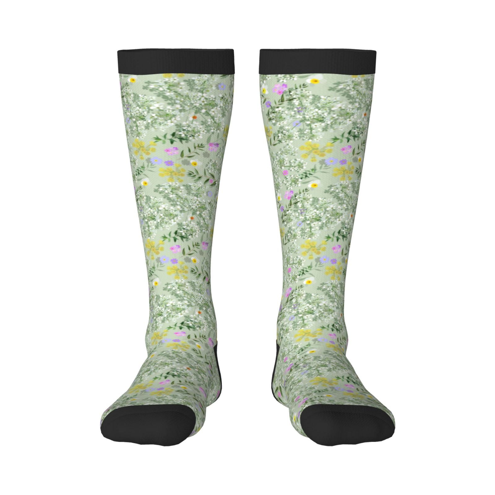 Xecao flower and leaf Print Compression Socks for Both Men And Women ...