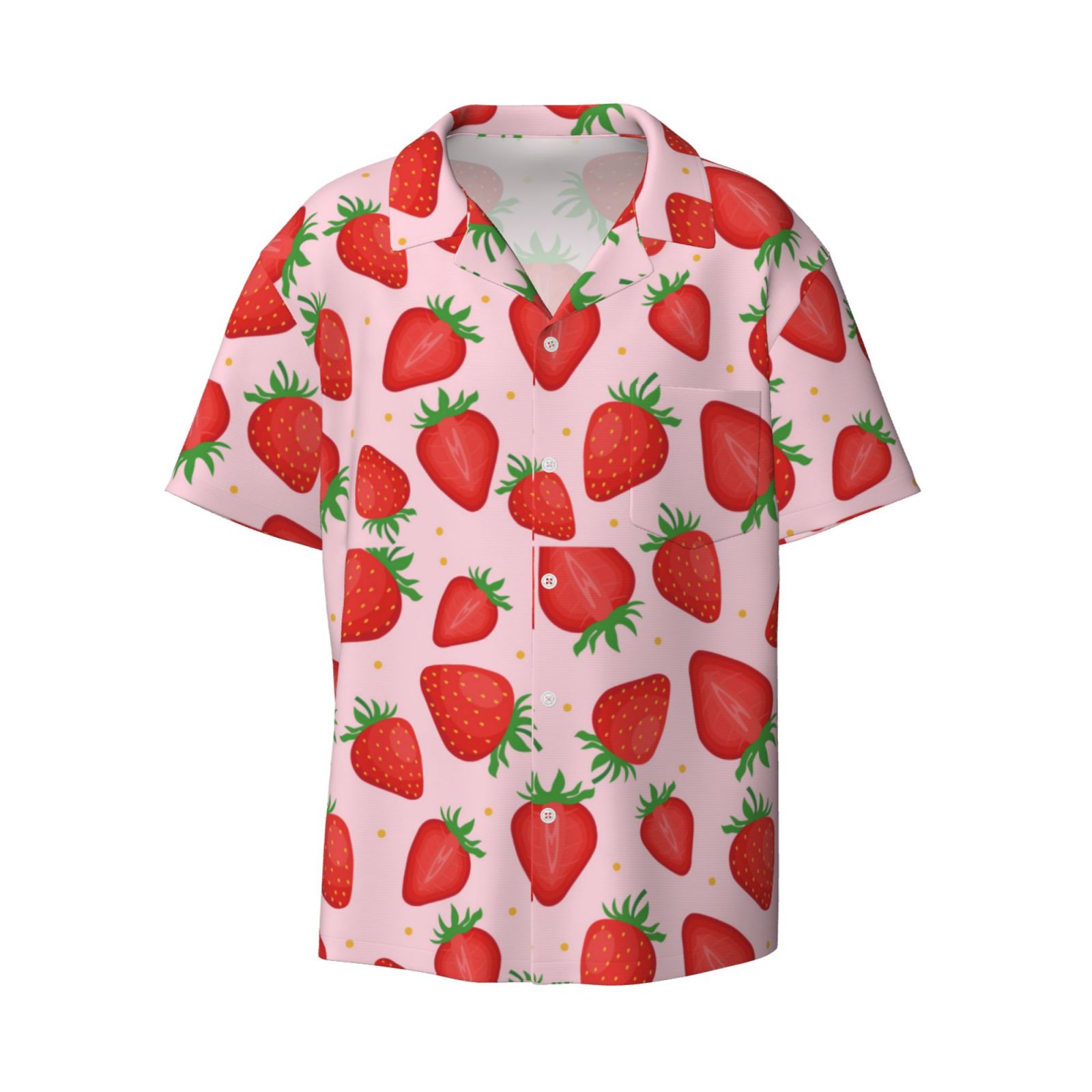 Xecao offers the Strawberries for Men's Casual Short-sleeved Shirt, a ...