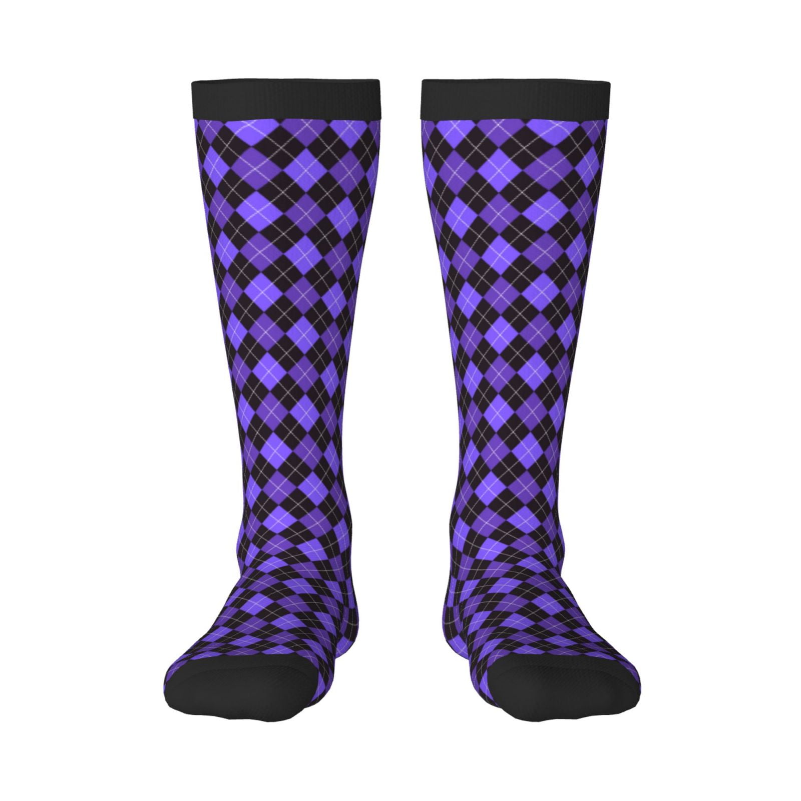 Xecao purple argyle Print Compression Socks for Both Men And Women for ...