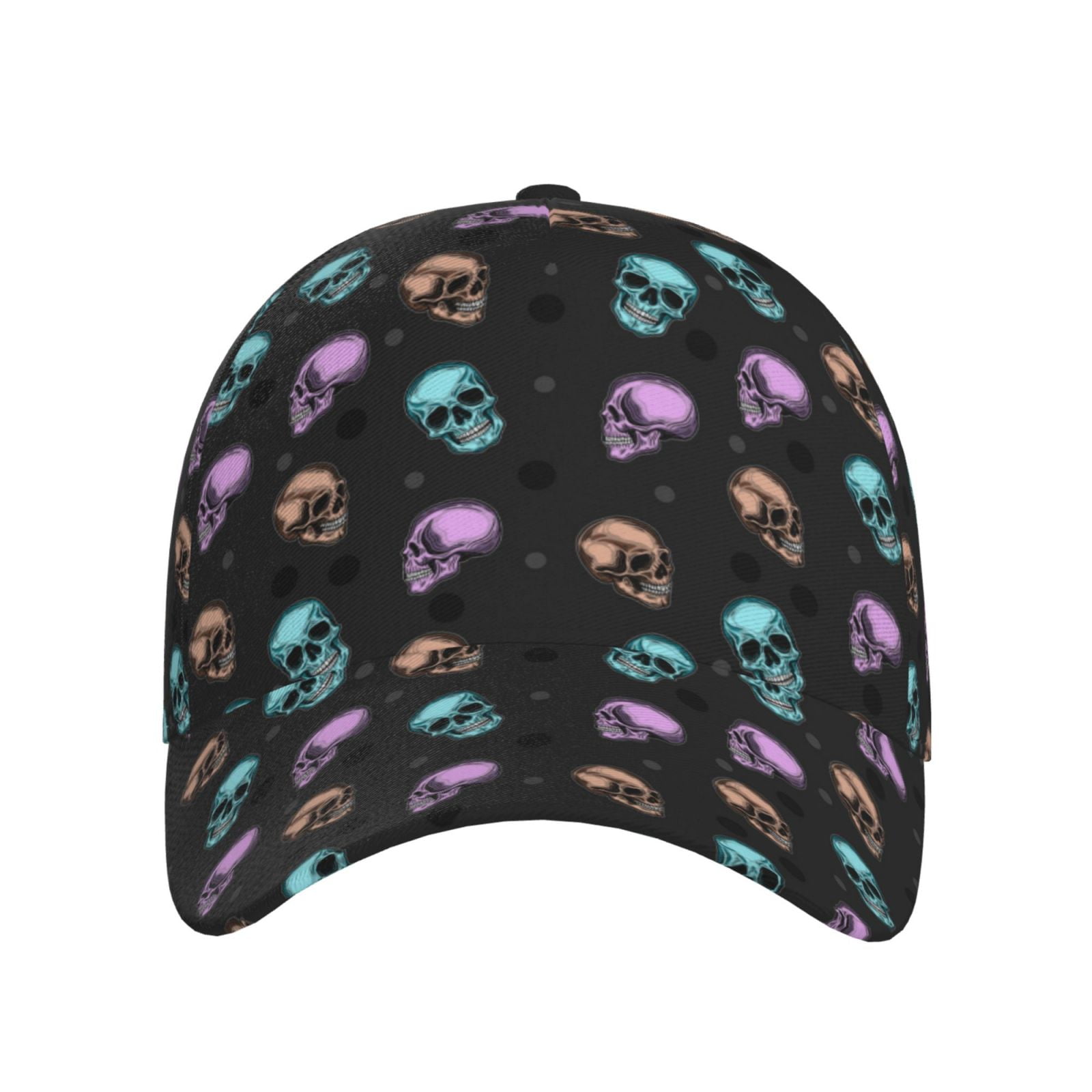 Xecao purple cyan brown Skull for Baseball Cap: Unisex, crafted from ...