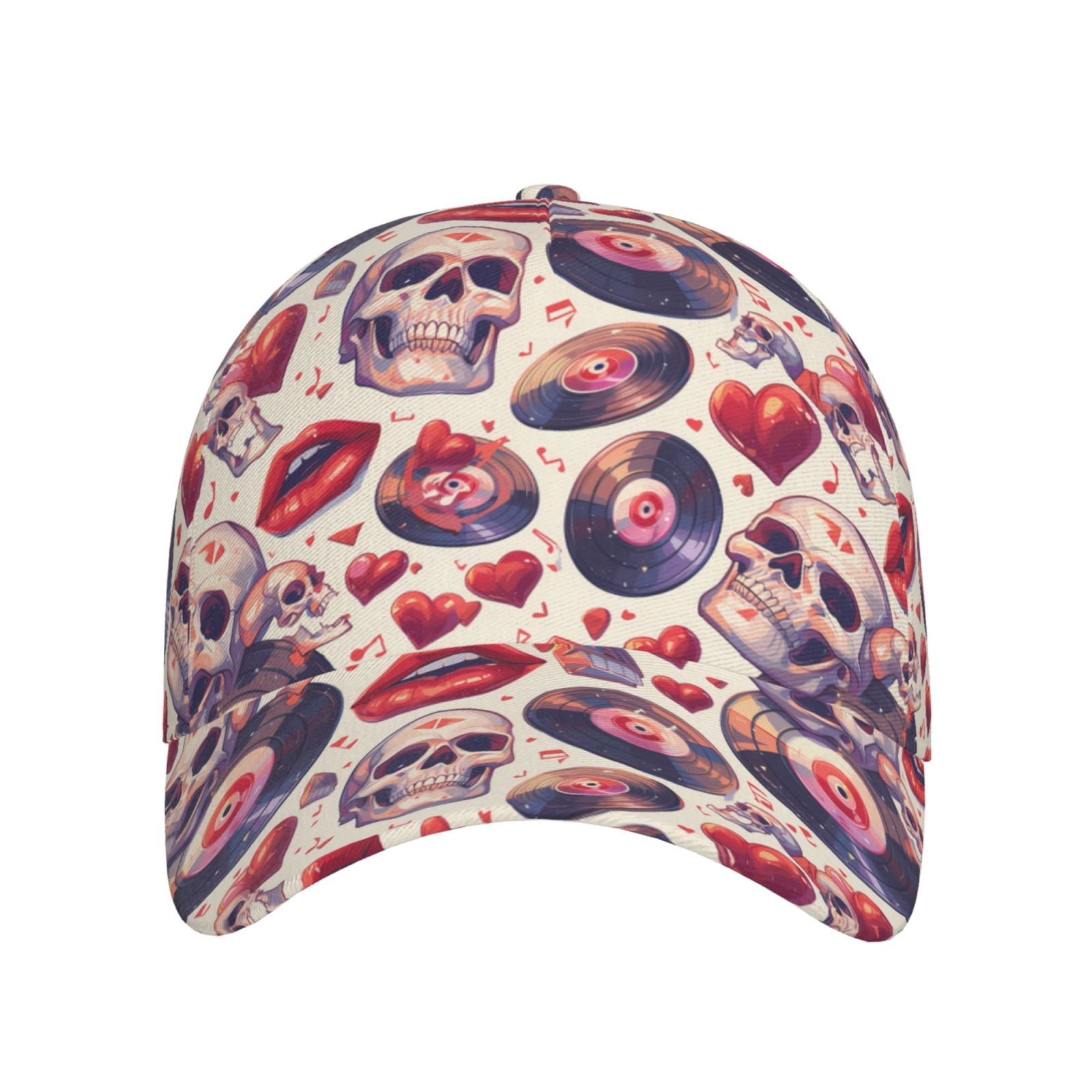 Xecao record rock Skull lips for Baseball Cap: Unisex, crafted from ...
