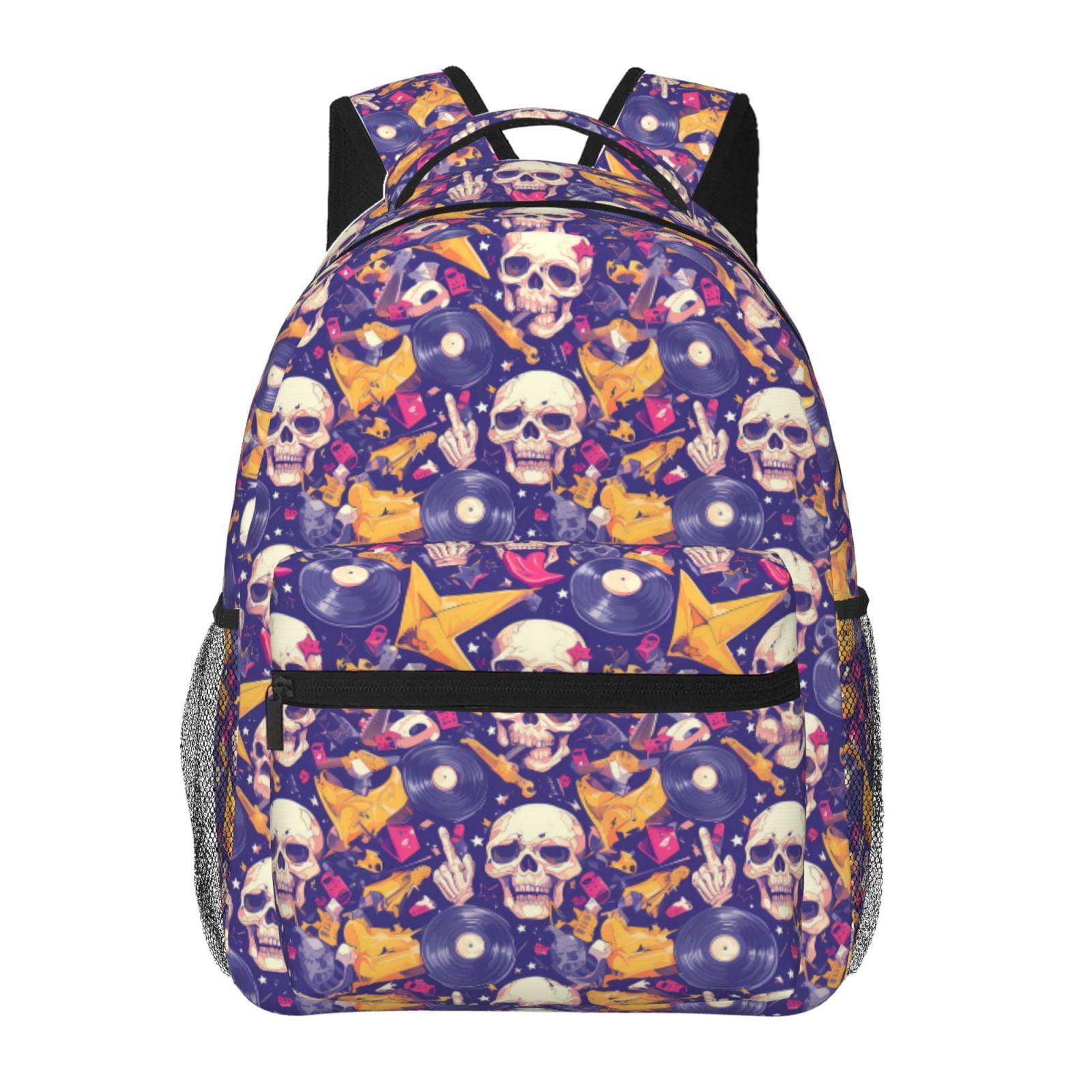 Xecao rock Skull record Backpack, a stylish and functional choice for ...
