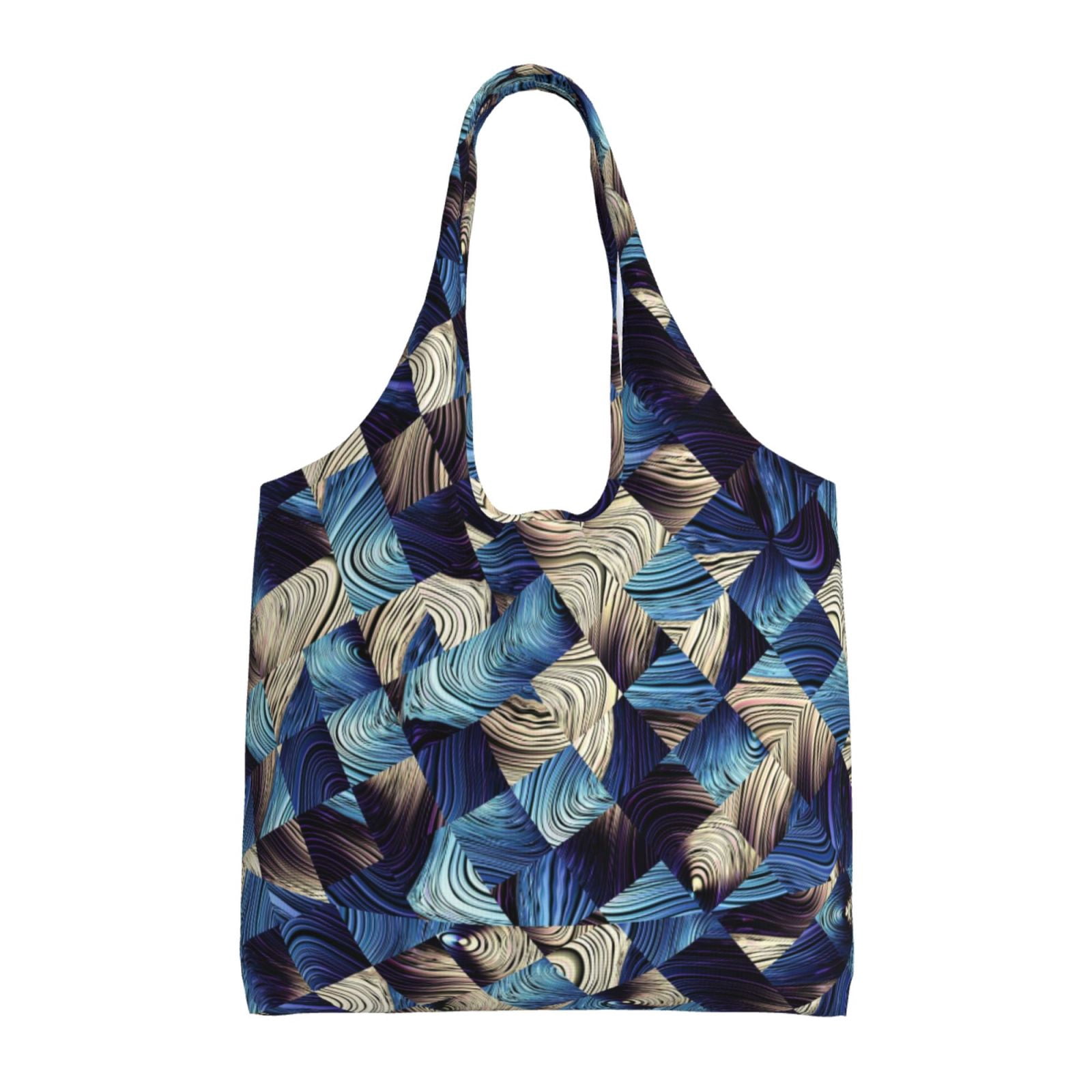Xecao's Abstract Blue Squares Canvas Tote Bag is a versatile choice for ...