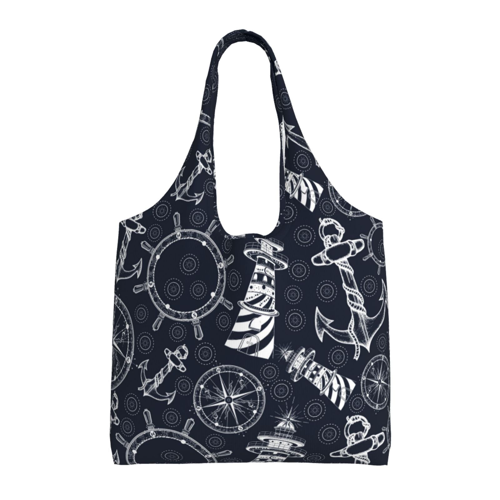 Xecao's Anchors and Lighthouse Canvas Tote Bag is a versatile choice ...