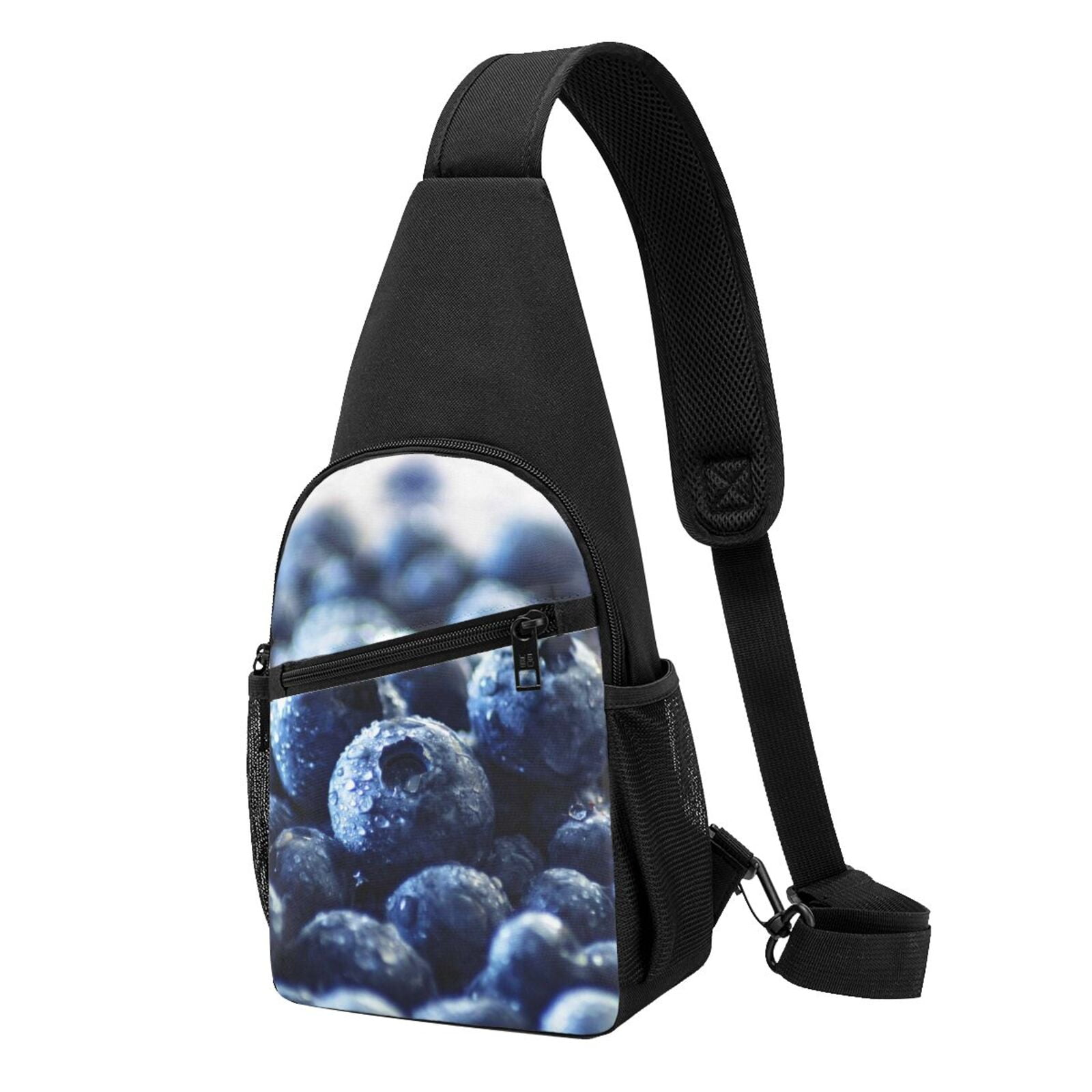 Xecao's Blueberry Print Sling Bag: A Versatile Chest, Shoulder, and ...