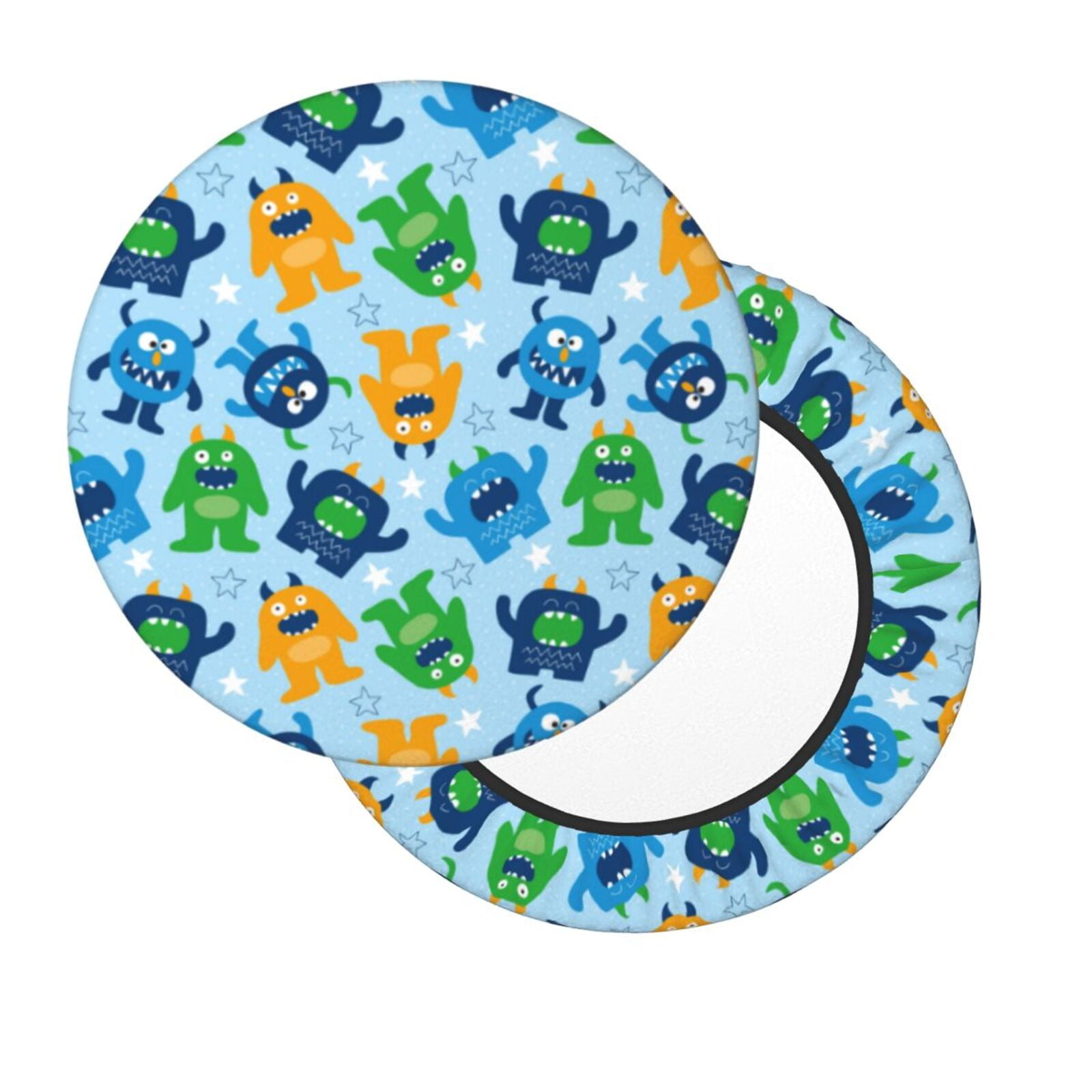 Xecao's Cartoon Monster Print Stool Covers offer stylish, washable ...