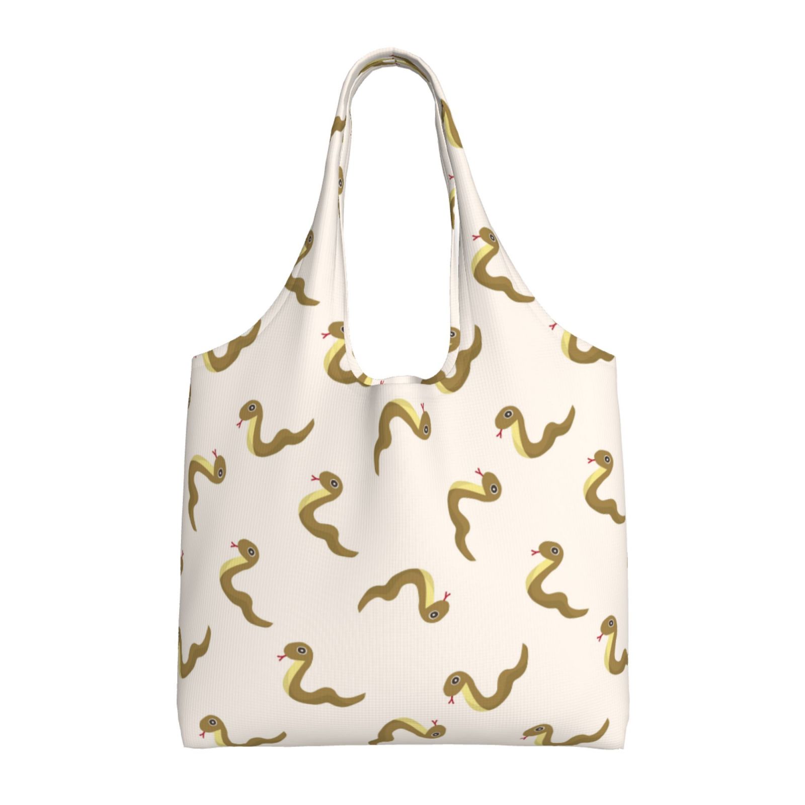 Xecao's Cartoon Snake Canvas Tote Bag is a versatile choice for women ...