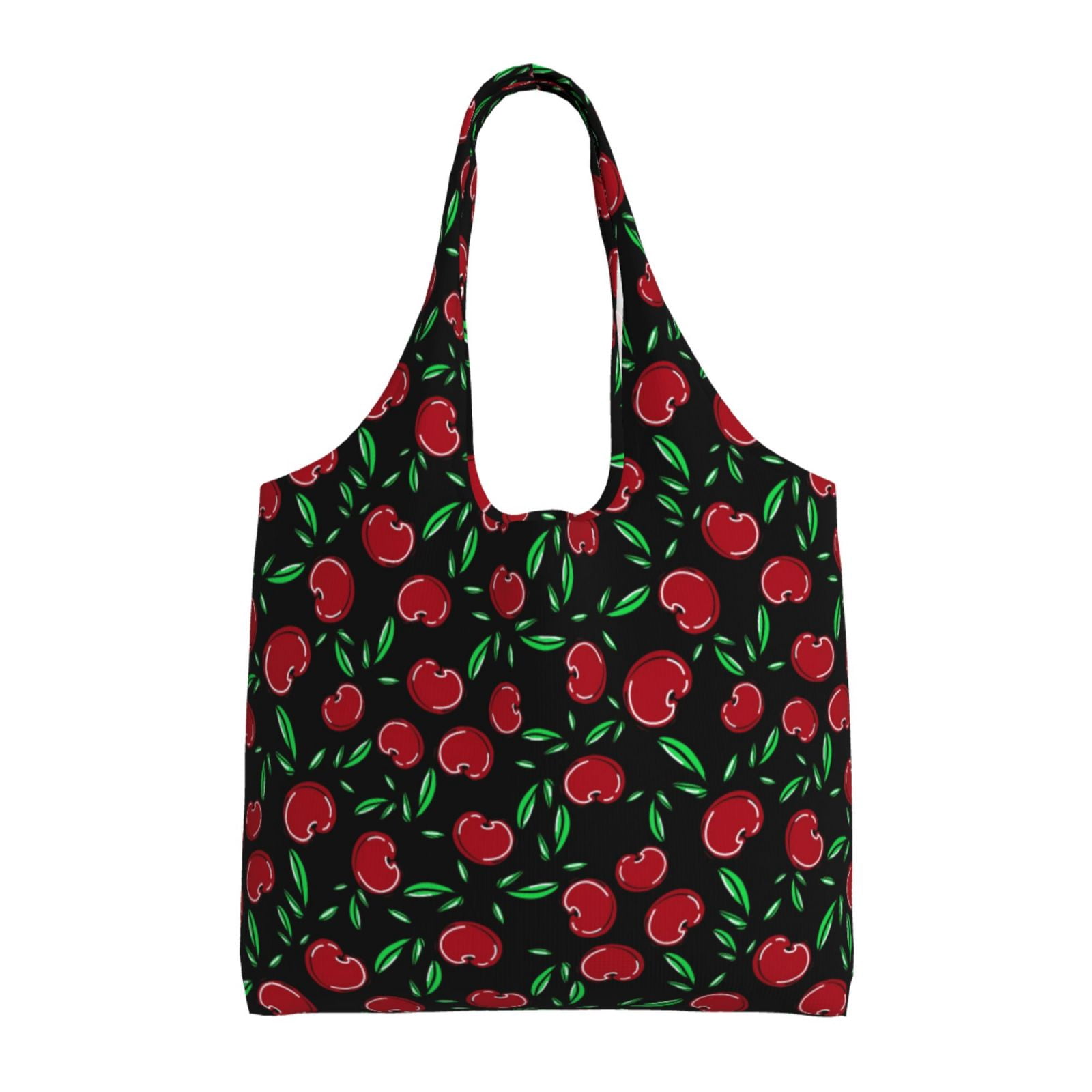 Xecao's Cherry Canvas Tote Bag is a versatile choice for women, serving ...