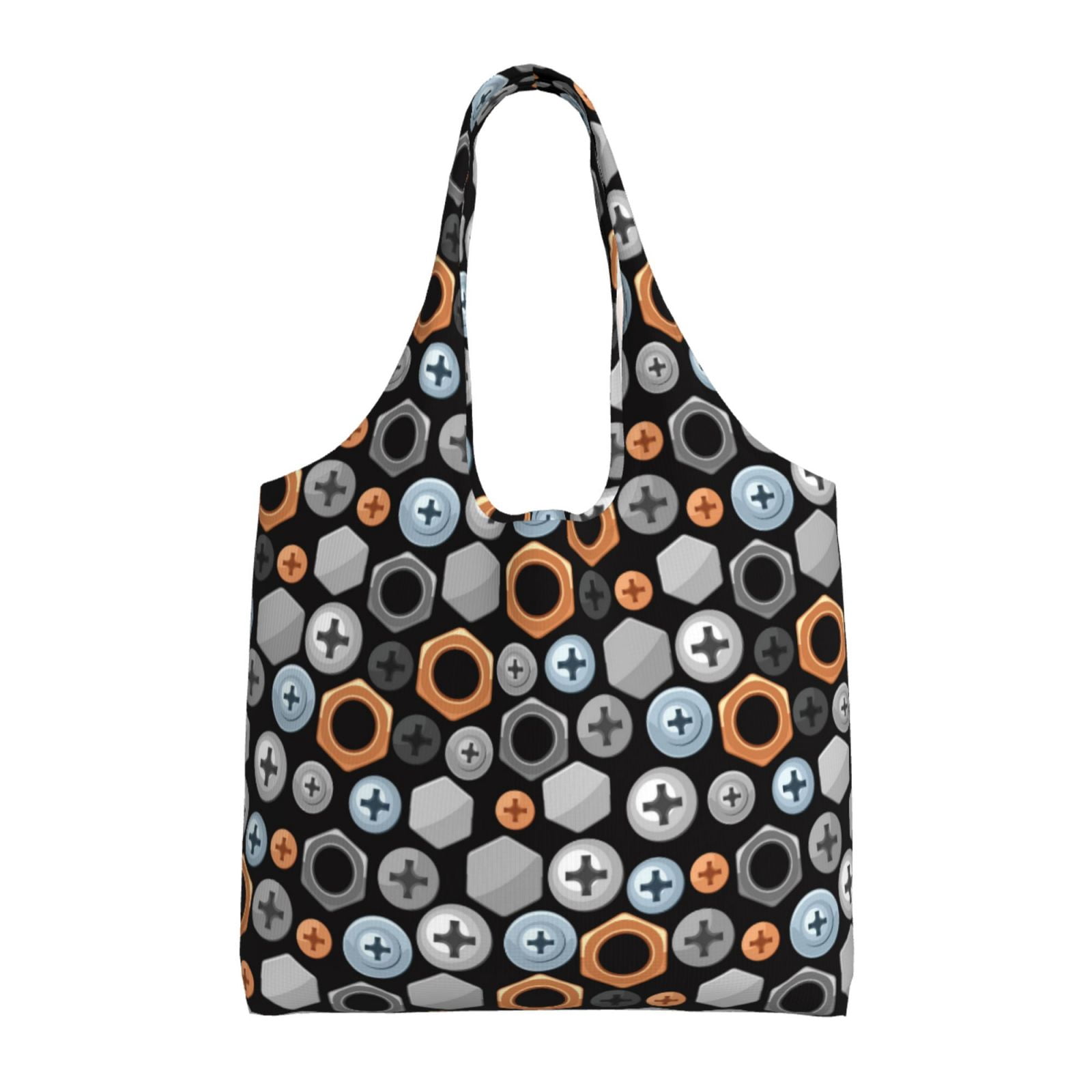 Xecao's Colorful Screws Canvas Tote Bag is a versatile choice for women ...