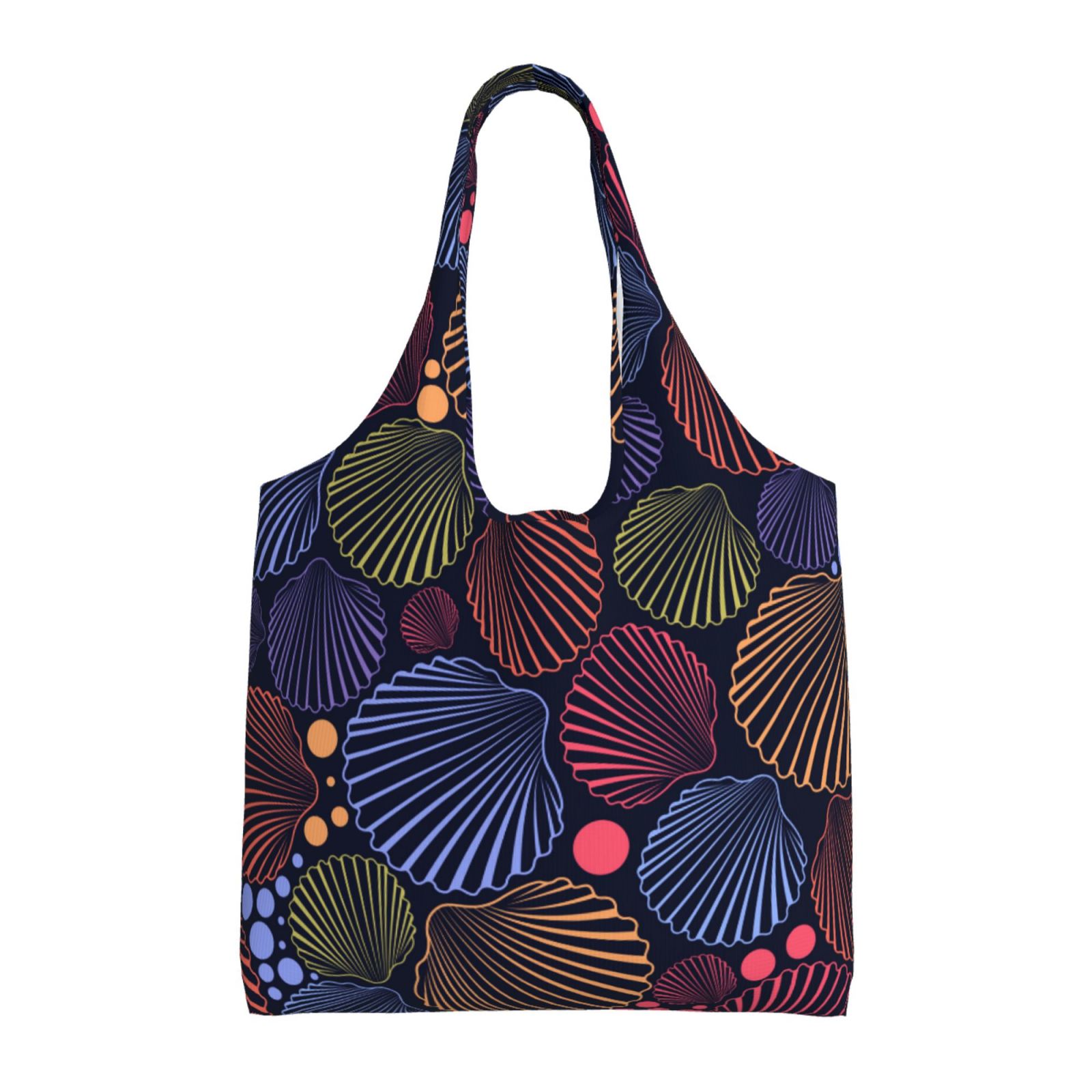 Xecao's Colorful Shells Canvas Tote Bag is a versatile choice for women ...