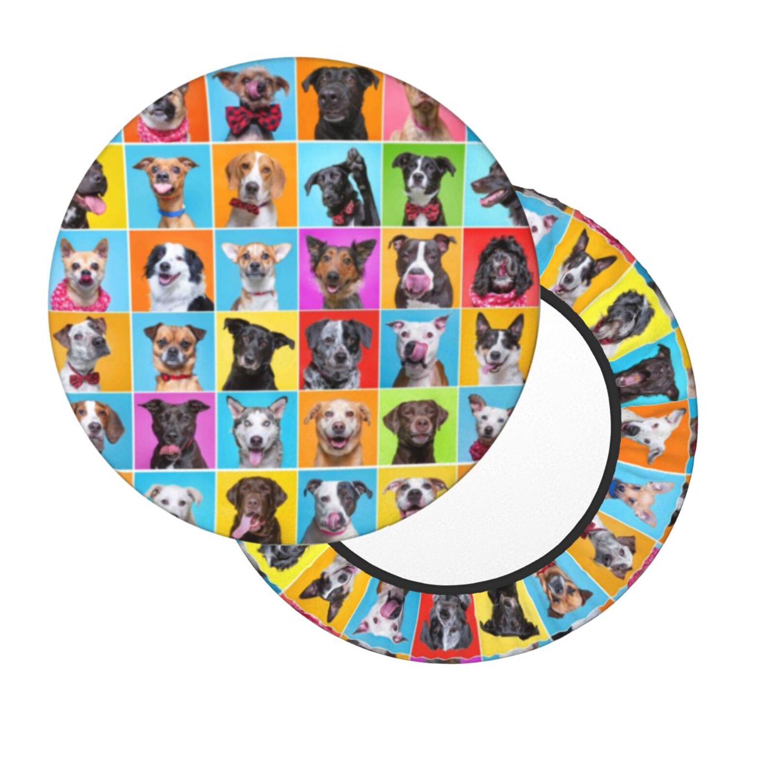 Xecao's Cute Dogs Collage Print Stool Covers offer stylish, washable ...