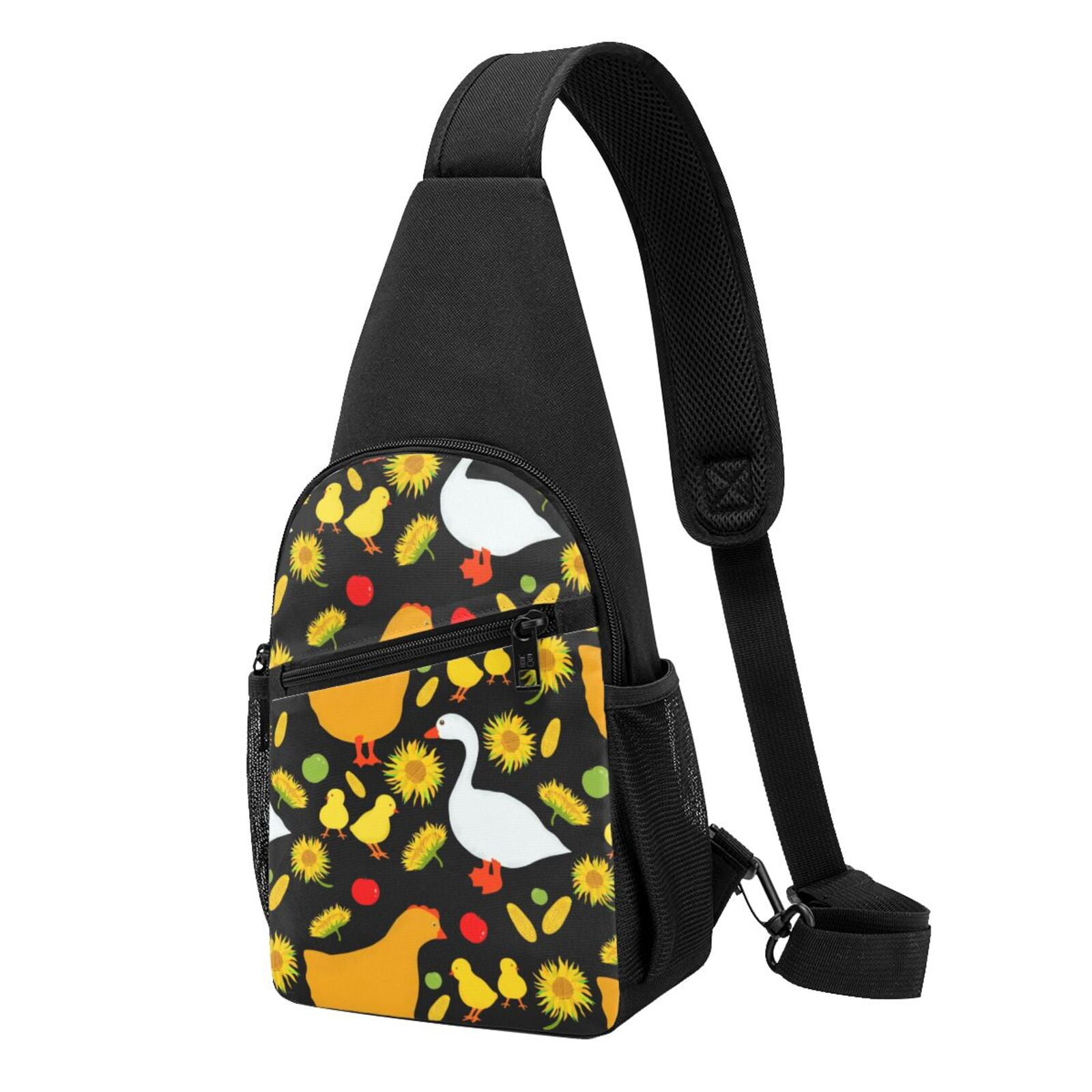 Xecao's Farm Goose Print Sling Bag: A Versatile Chest, Shoulder, and ...