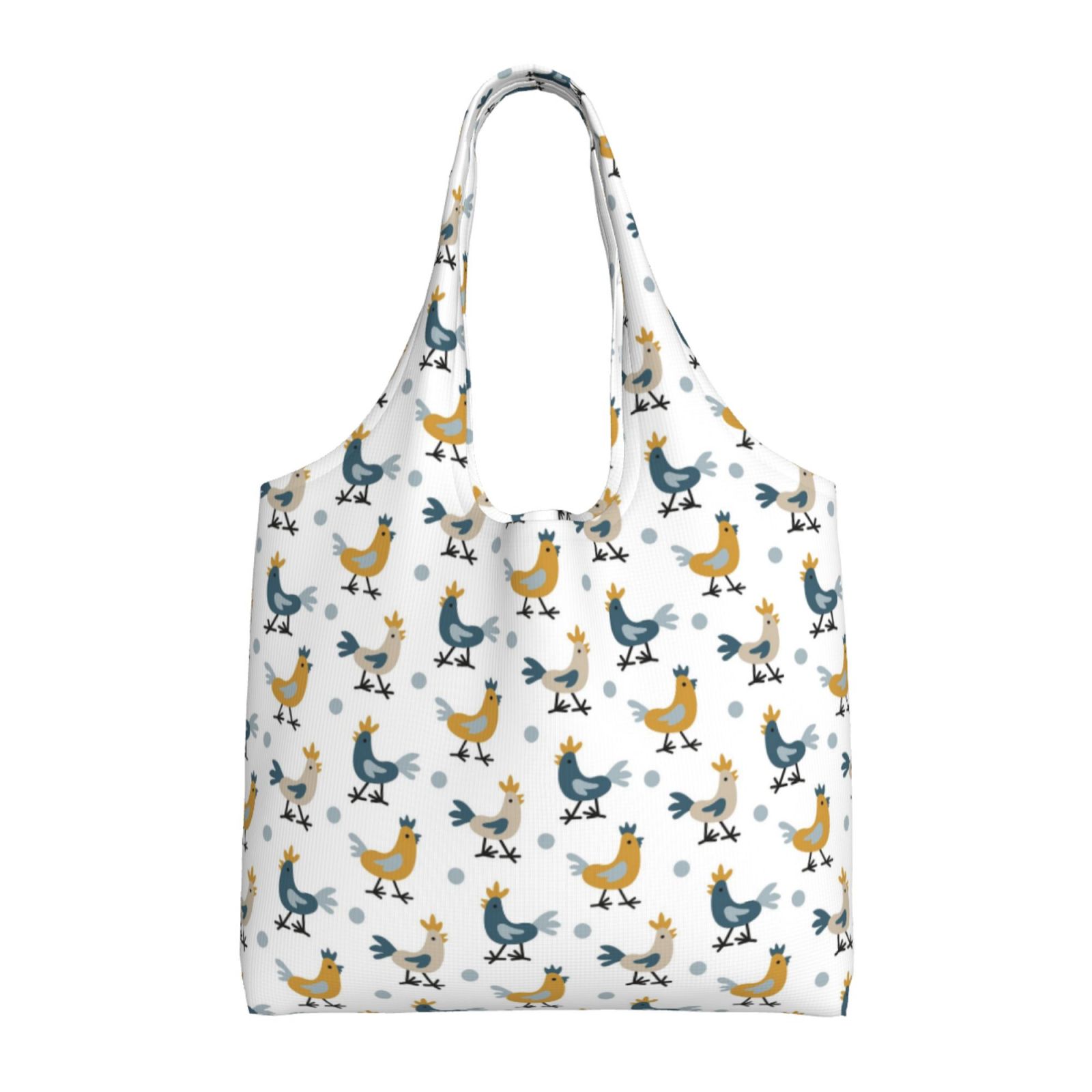 Xecao's Farm Roosters Canvas Tote Bag is a versatile choice for women, serving as a stylish ...