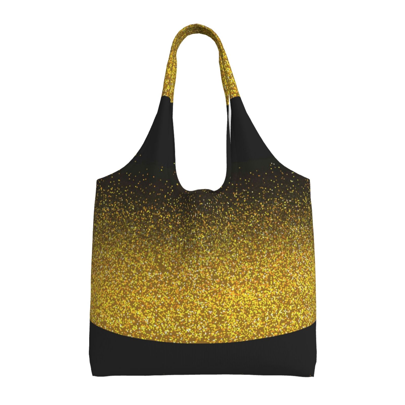 Xecao's Gold Glitter Gradient Canvas Tote Bag is a versatile choice for ...