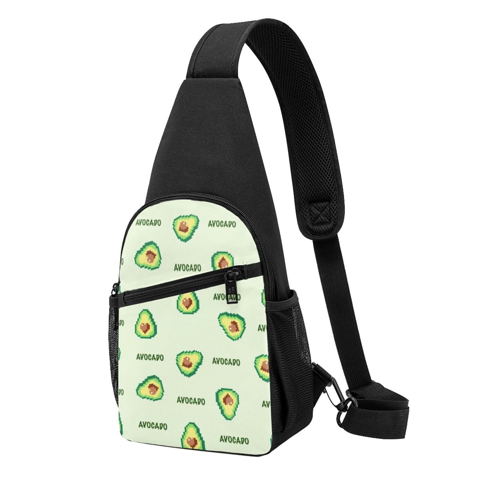 Xecao's Green Avocado Print Sling Bag: A Versatile Chest, Shoulder, and ...