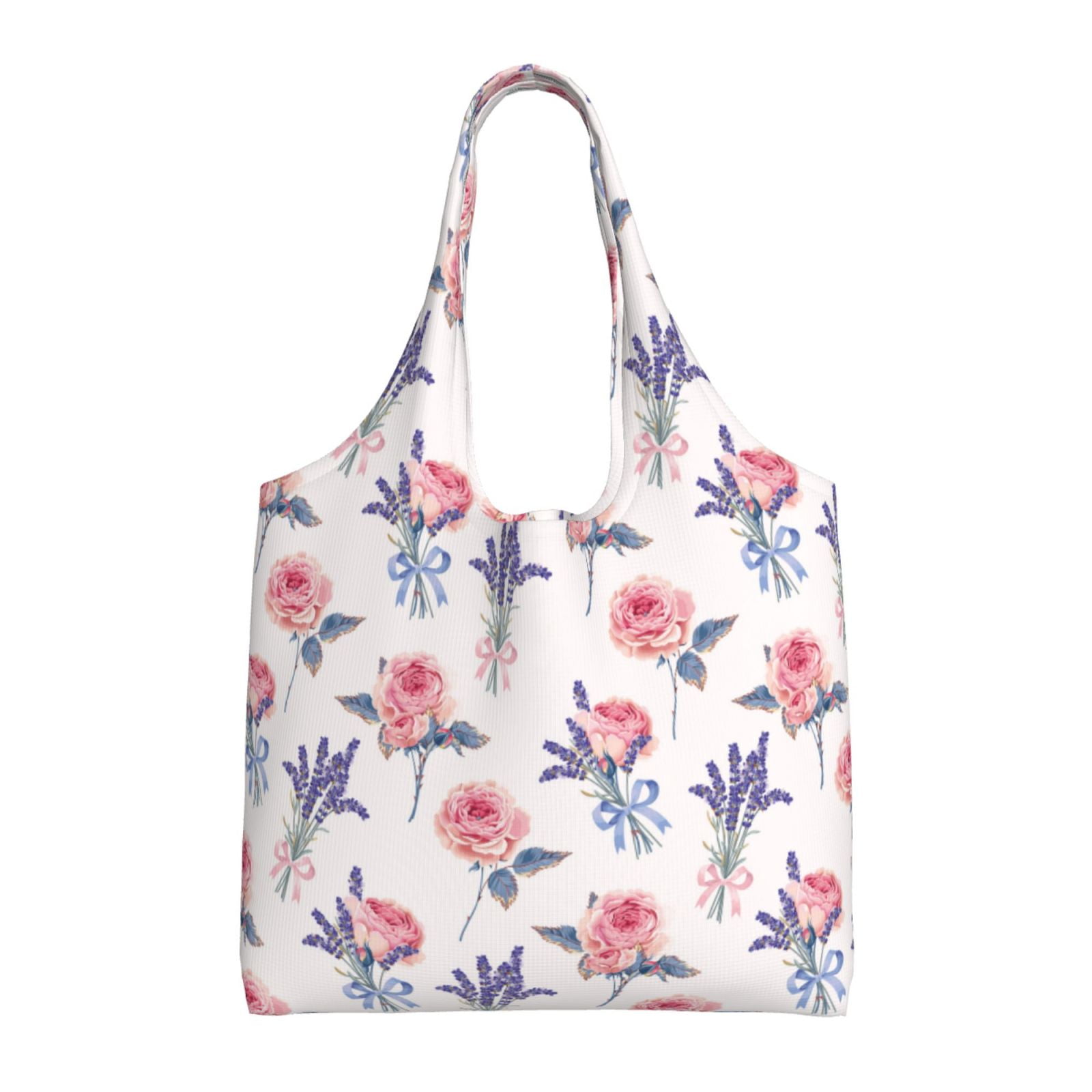 Xecao's Lavender Flowers Canvas Tote Bag is a versatile choice for women, serving as a stylish ...