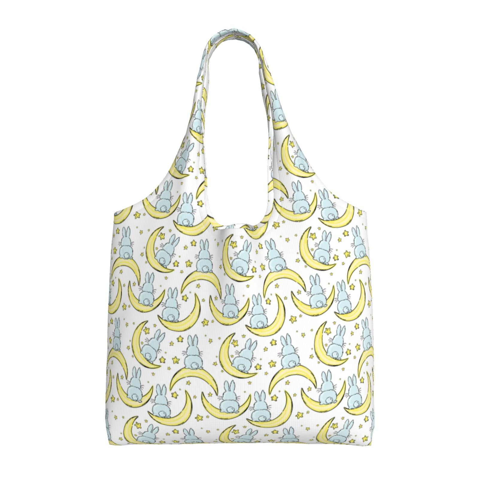 Xecao's Moon And Rabbit Canvas Tote Bag is a versatile choice for women ...