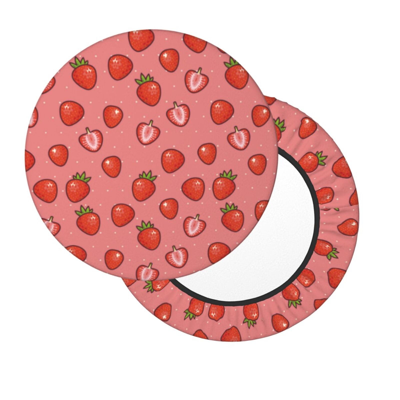 Xecao's Red Strawberry Print Stool Covers offer stylish, washable ...