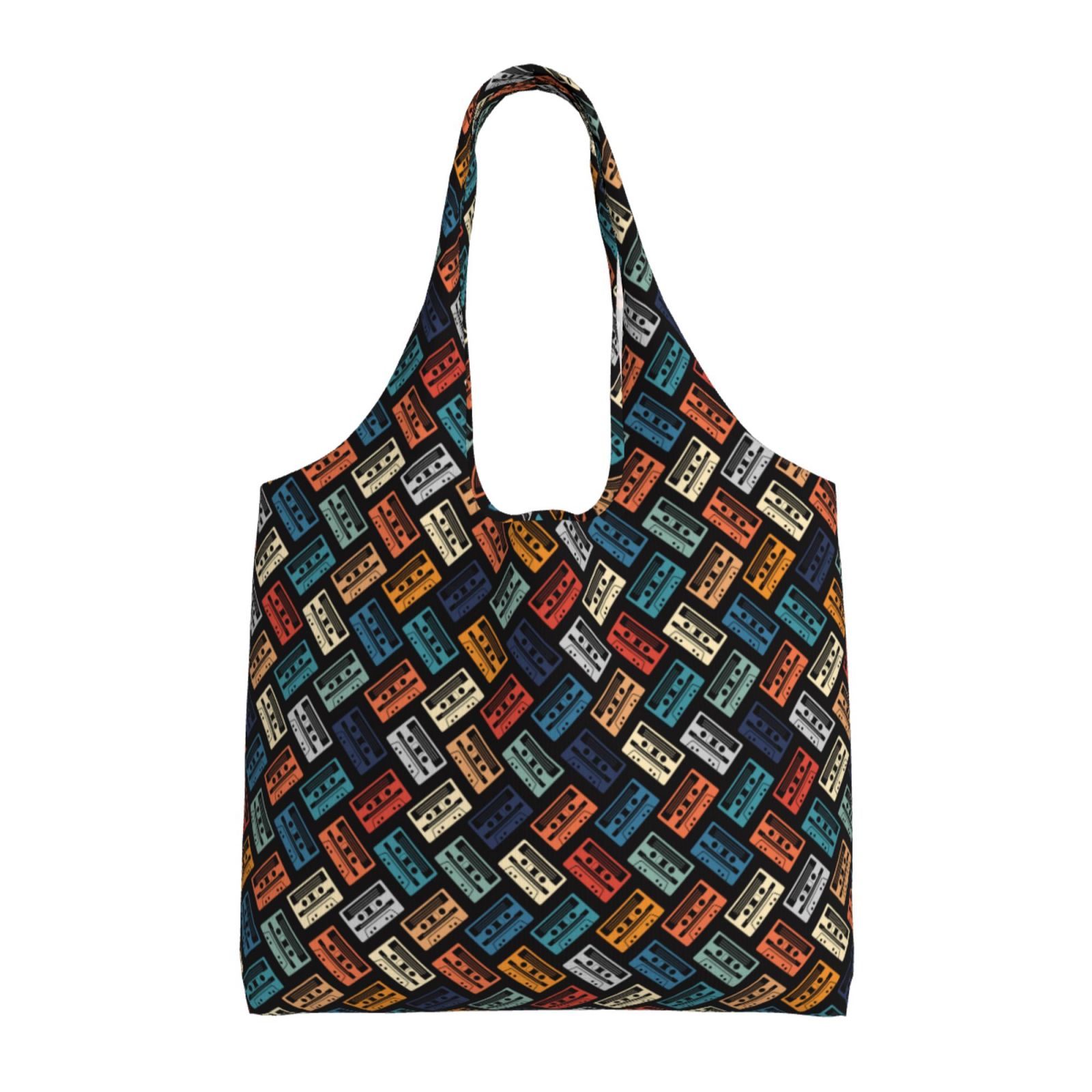 Xecao's Retro Tape Canvas Tote Bag is a versatile choice for women ...