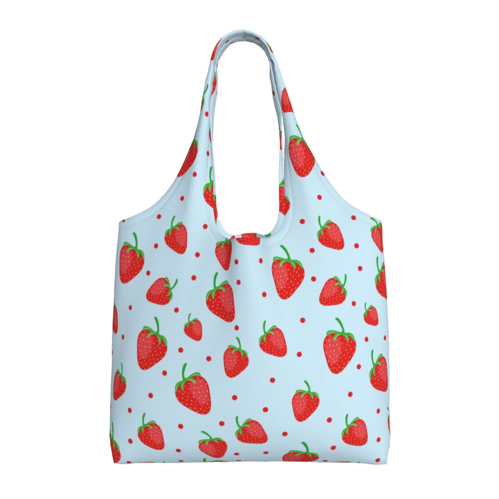 Xecao's Strawberry Canvas Tote Bag is a versatile choice for women ...