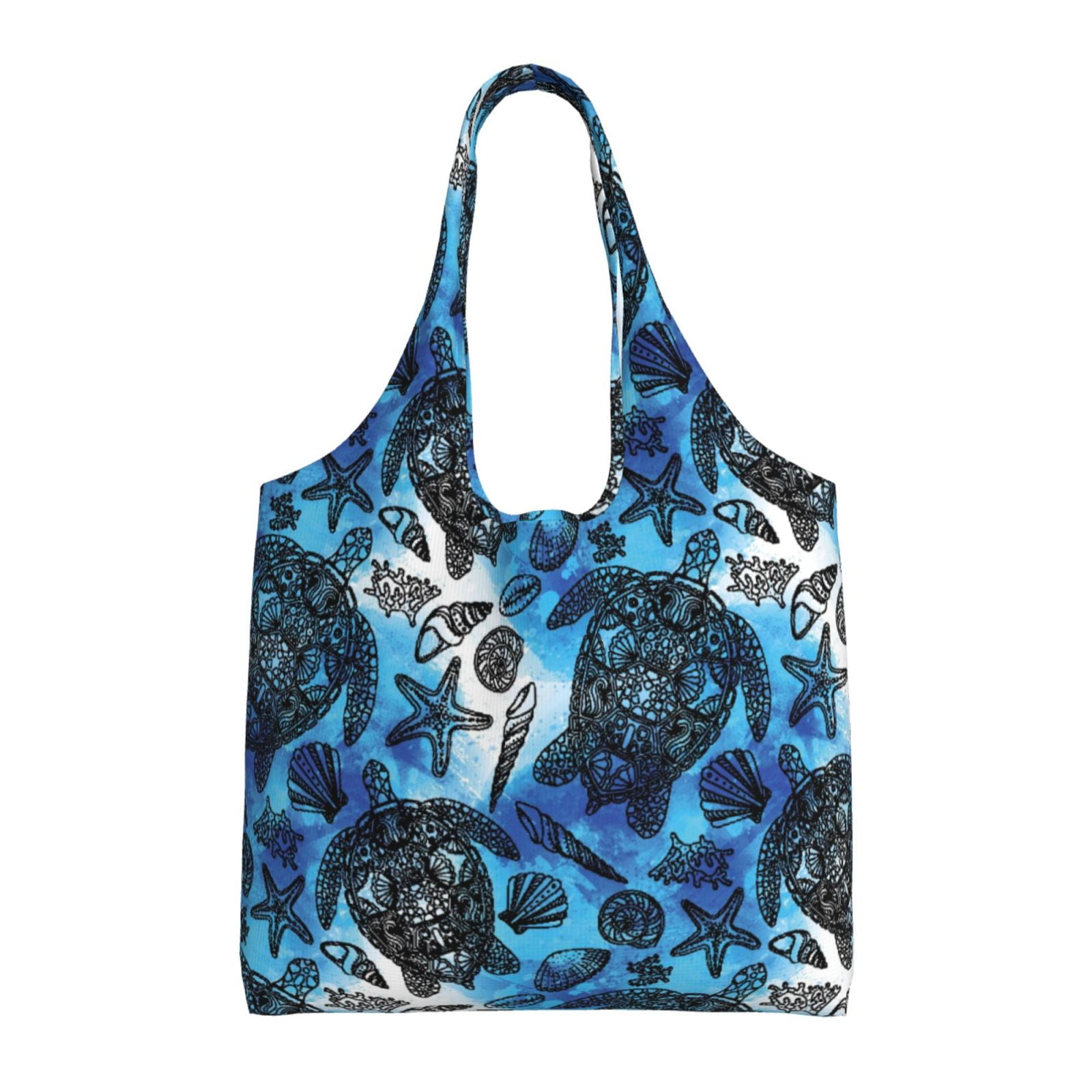 Xecao's Turtle，Shell Algae Starfish Coral Canvas Tote Bag is a ...