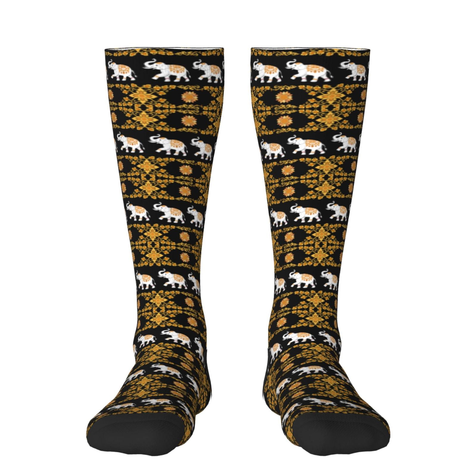 Xecao traditional Elephant Print Compression Socks for Both Men And ...