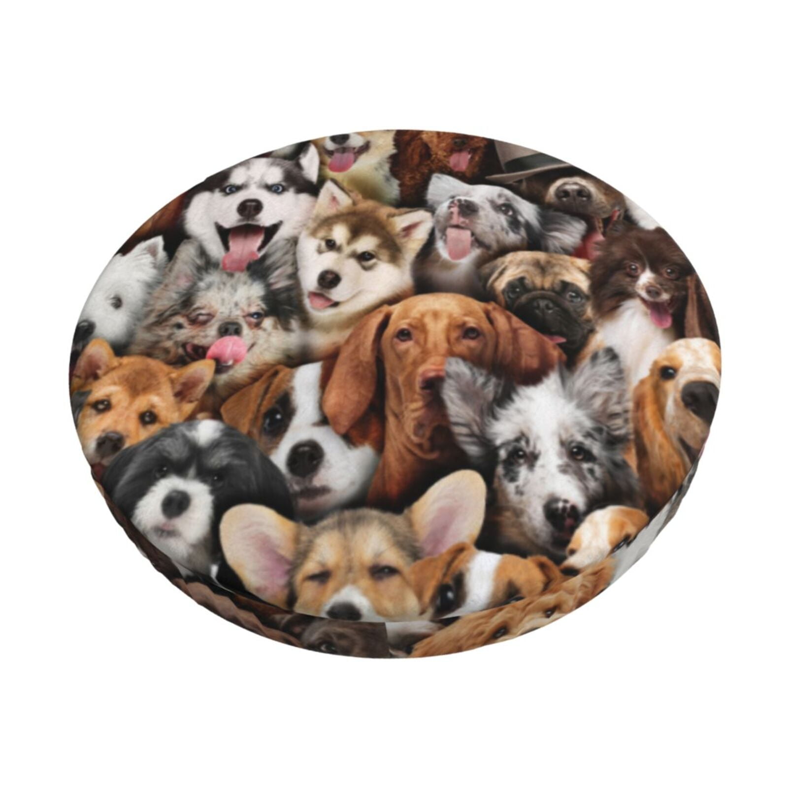 Xecao various dog breeds Print Stool Covers Offer Stylish, Washable ...