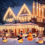 Rirool 30cm Led Meteor Shower Rain Lights, Waterproof for Outdoors ...