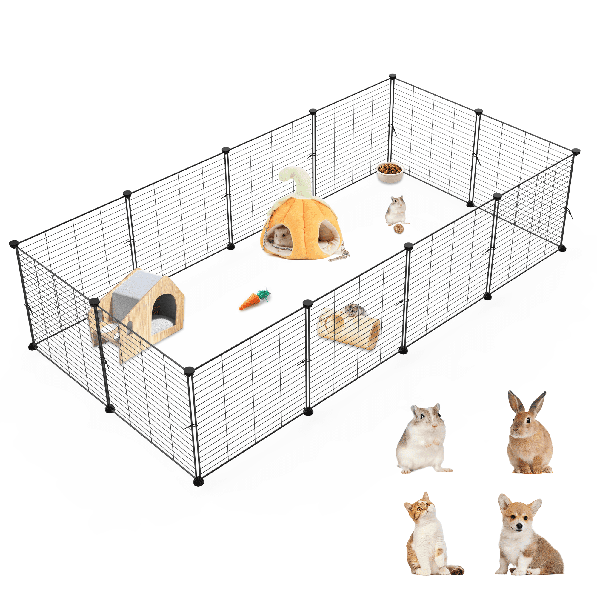 Xecessory Small Animal Playpen, DIY Pet Pen Rabbit Cage Guinea Pig Cage ...