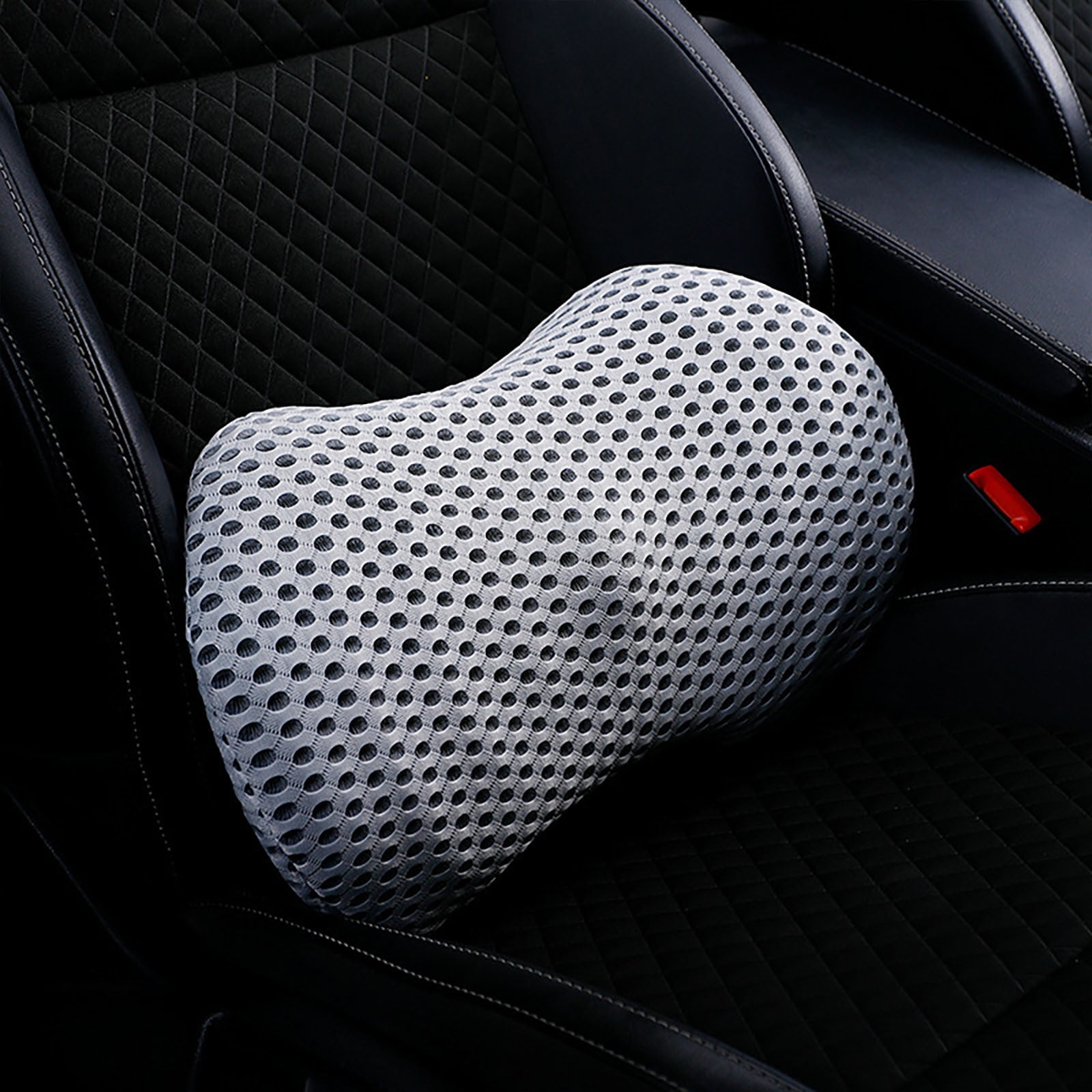 Xecvkr Car Lumbar Support Pillow Ergonomic Foam Seat Cushion Backrest ...