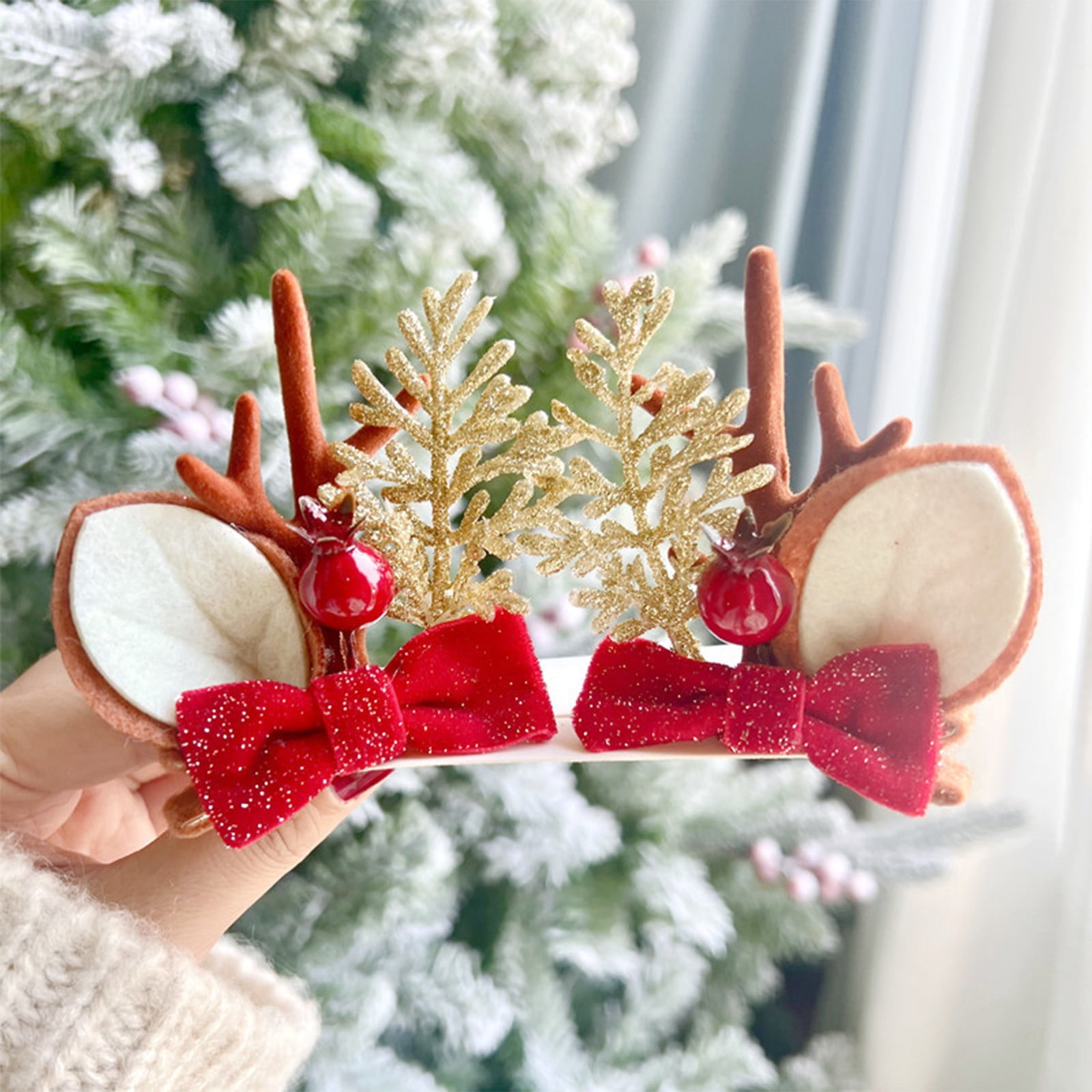 Xecvkr Christmas Headband Party Costume Decoration Festive Santa ...