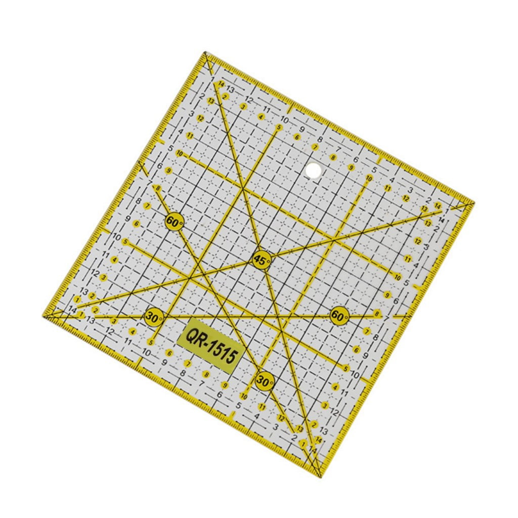Xecvkr DIY Quilting Ruler and Cutting Tool, 15cm x 15cm Square ...