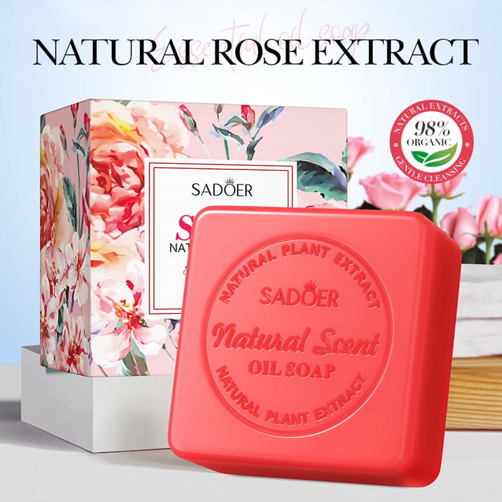 Xecvkr Experience the Luxury of Natural Rose Essential Oil Soap for ...